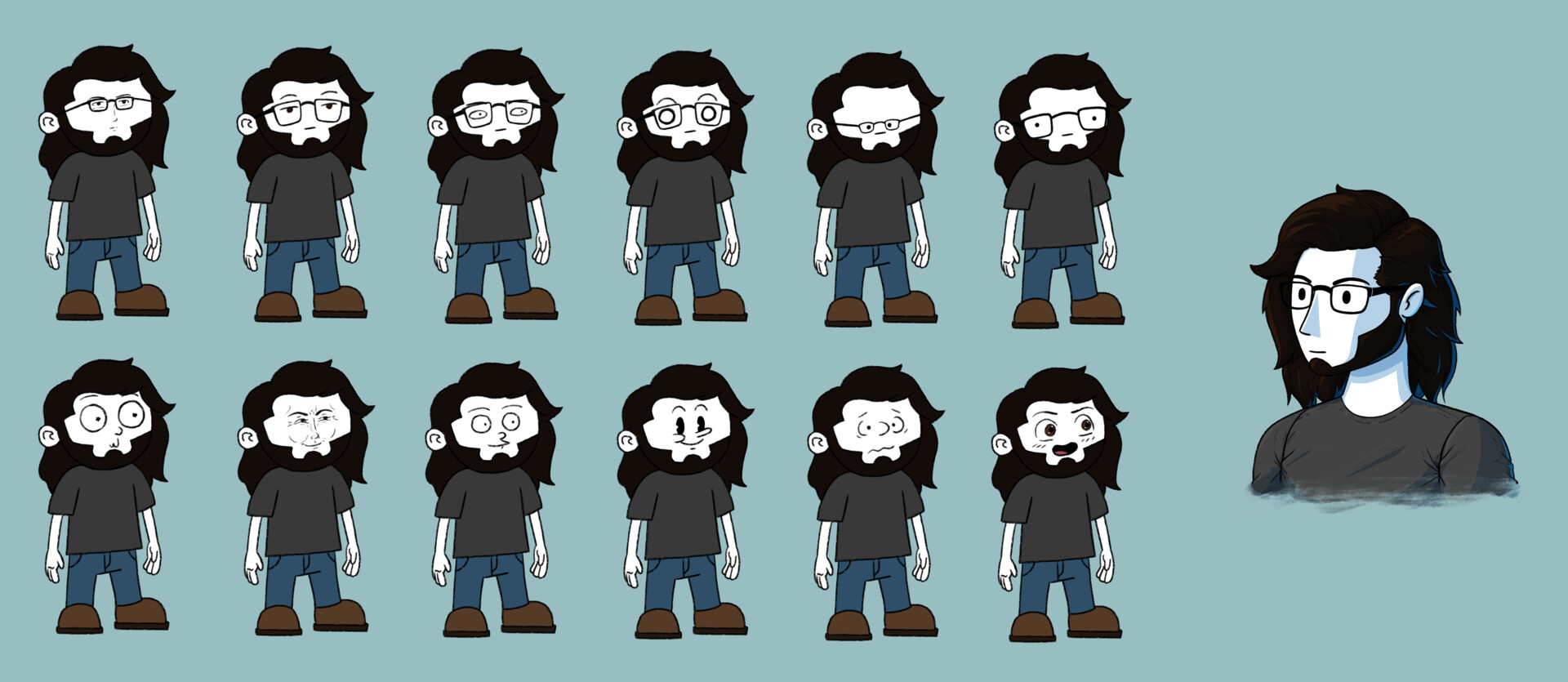 ArtStation - Cartoon Self-Portrait