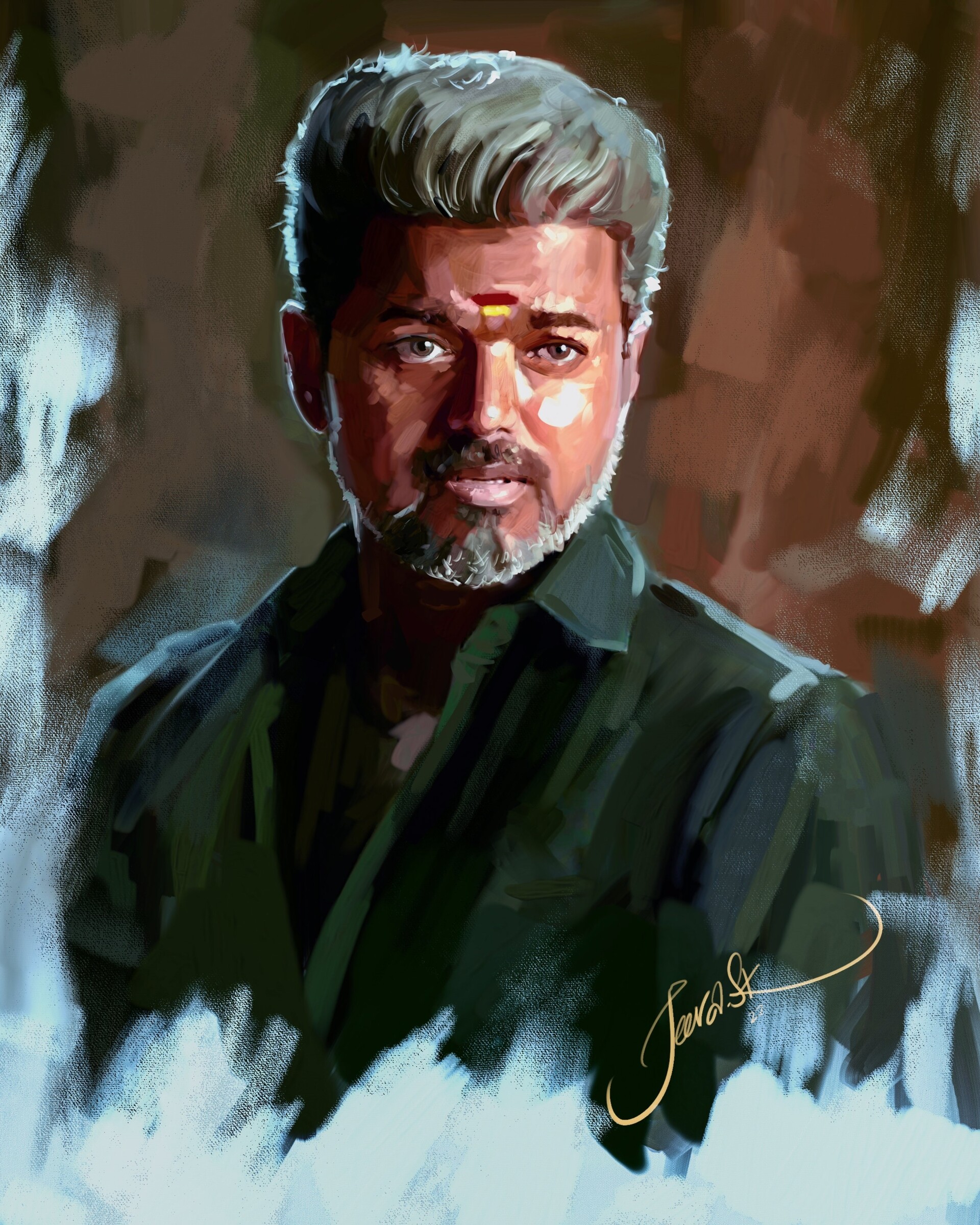 ArtStation - Rayappan Thalapathy Vijay Artwork 2022 #beast #Vijay # ...