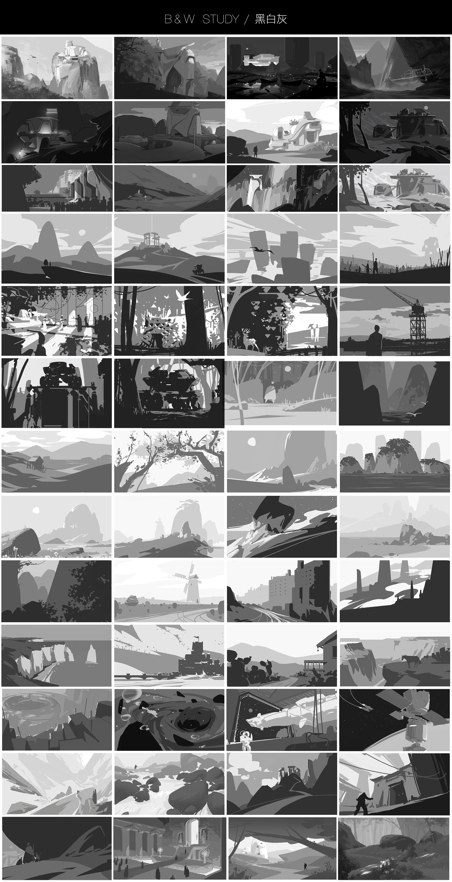 ArtStation - Black & White Study