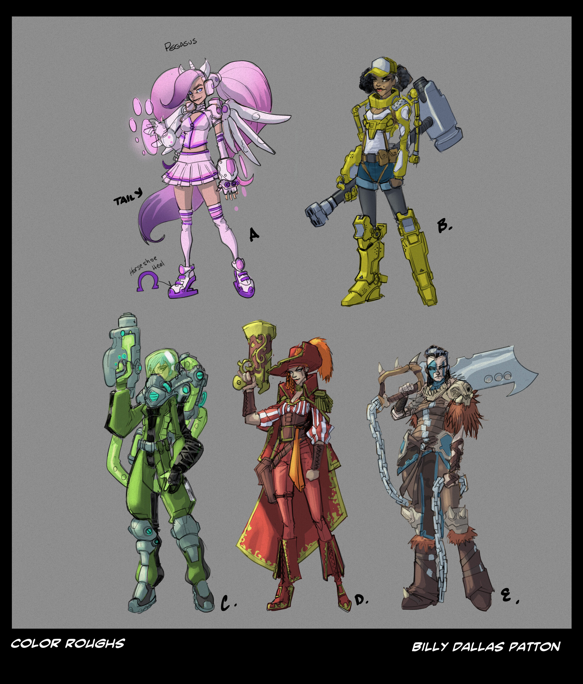 Billy Patton - Character Concept -- Overwatch style (kinda?)