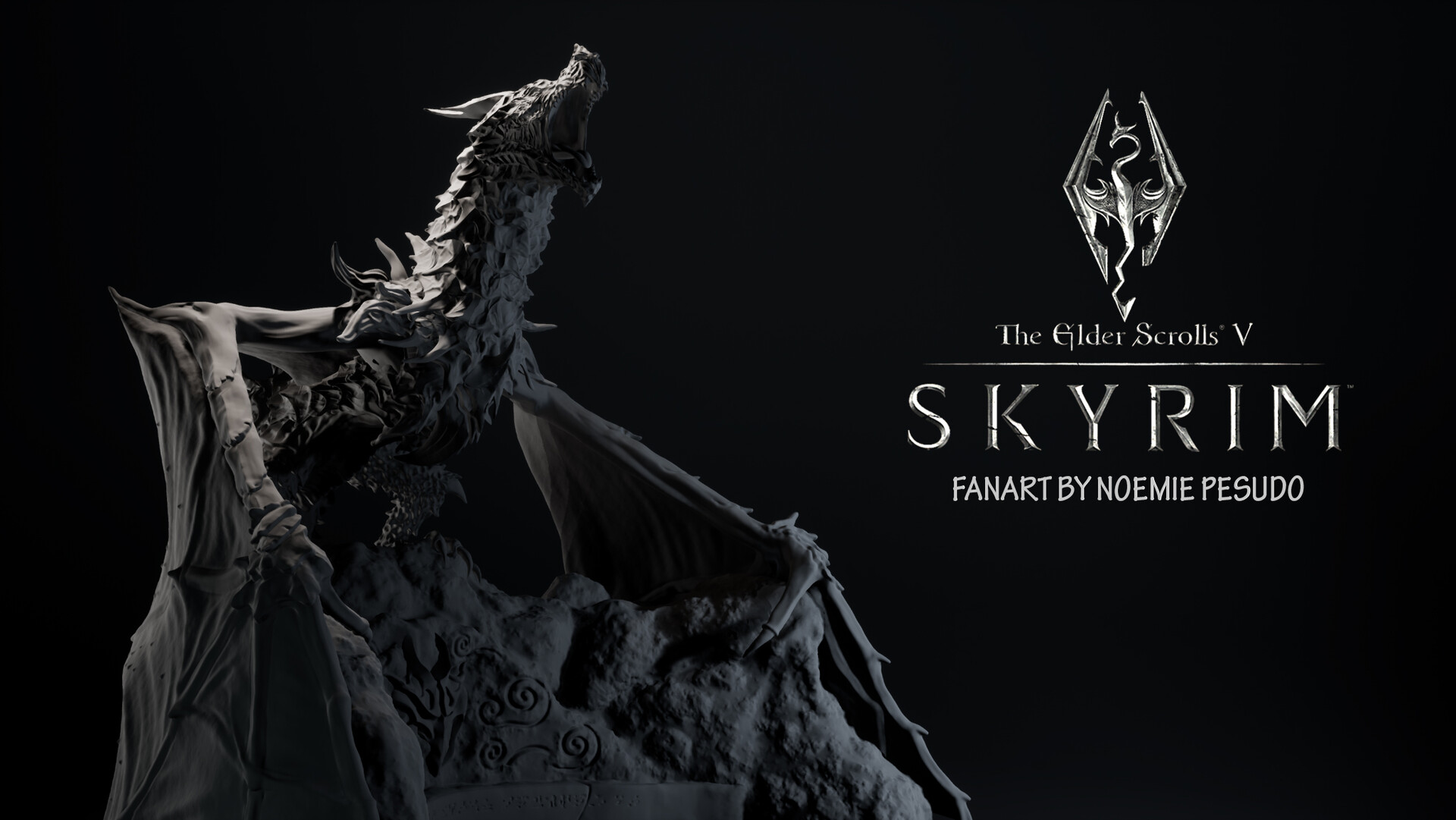 Alaude Skyrim Noémie Pesudo Skyrim FanArt : Alduin | Clay Renders