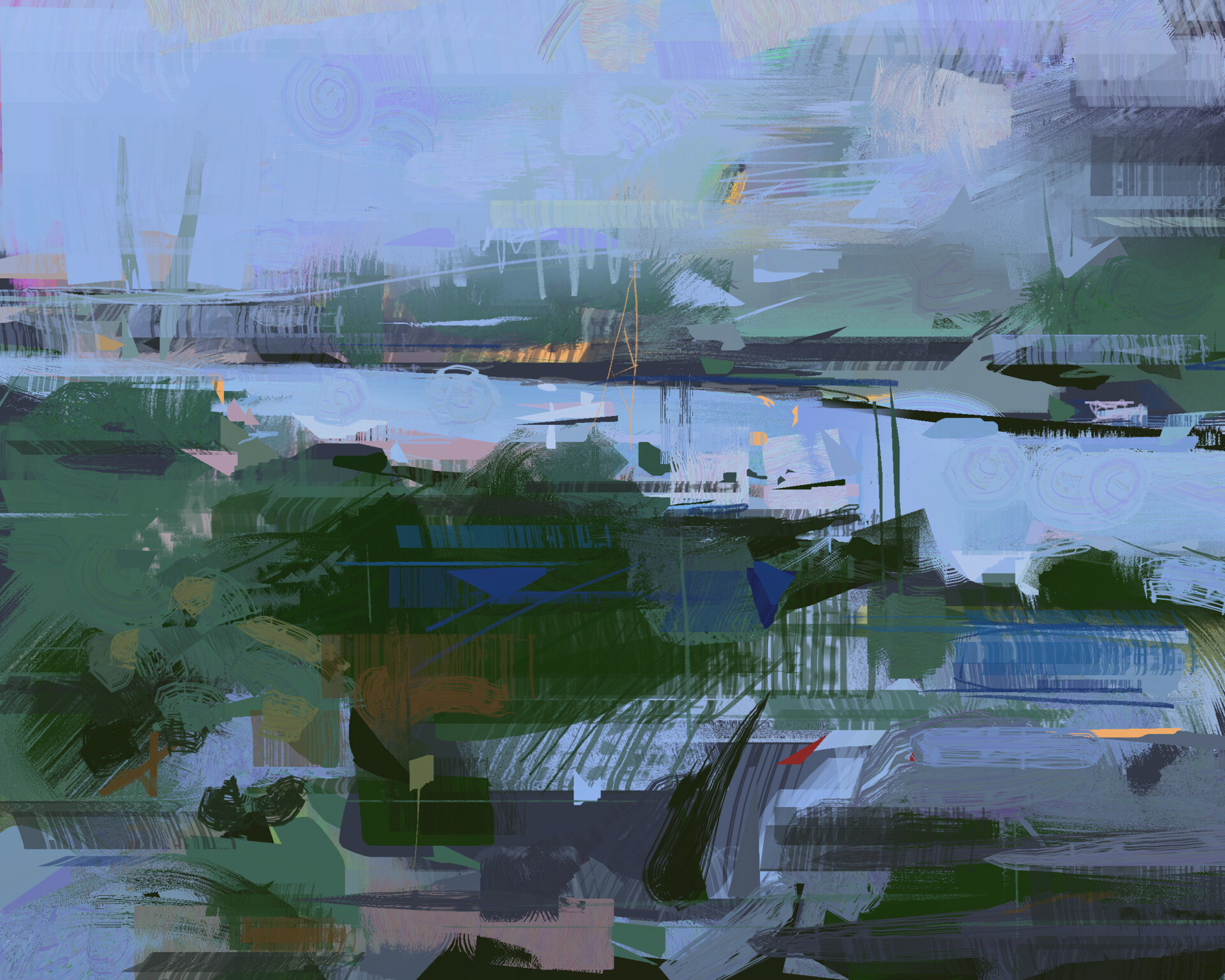 ArtStation - abstract view from the window in Vladivostok -plein air