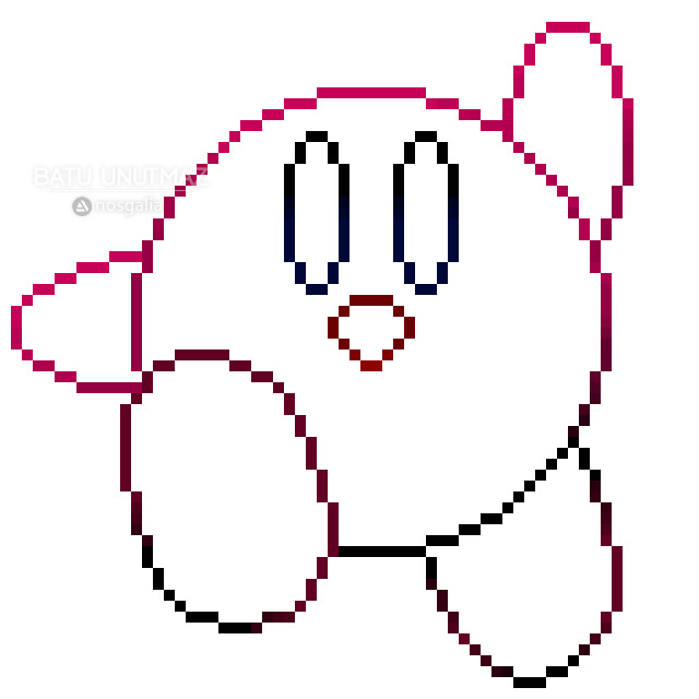 how to draw pixel kirby