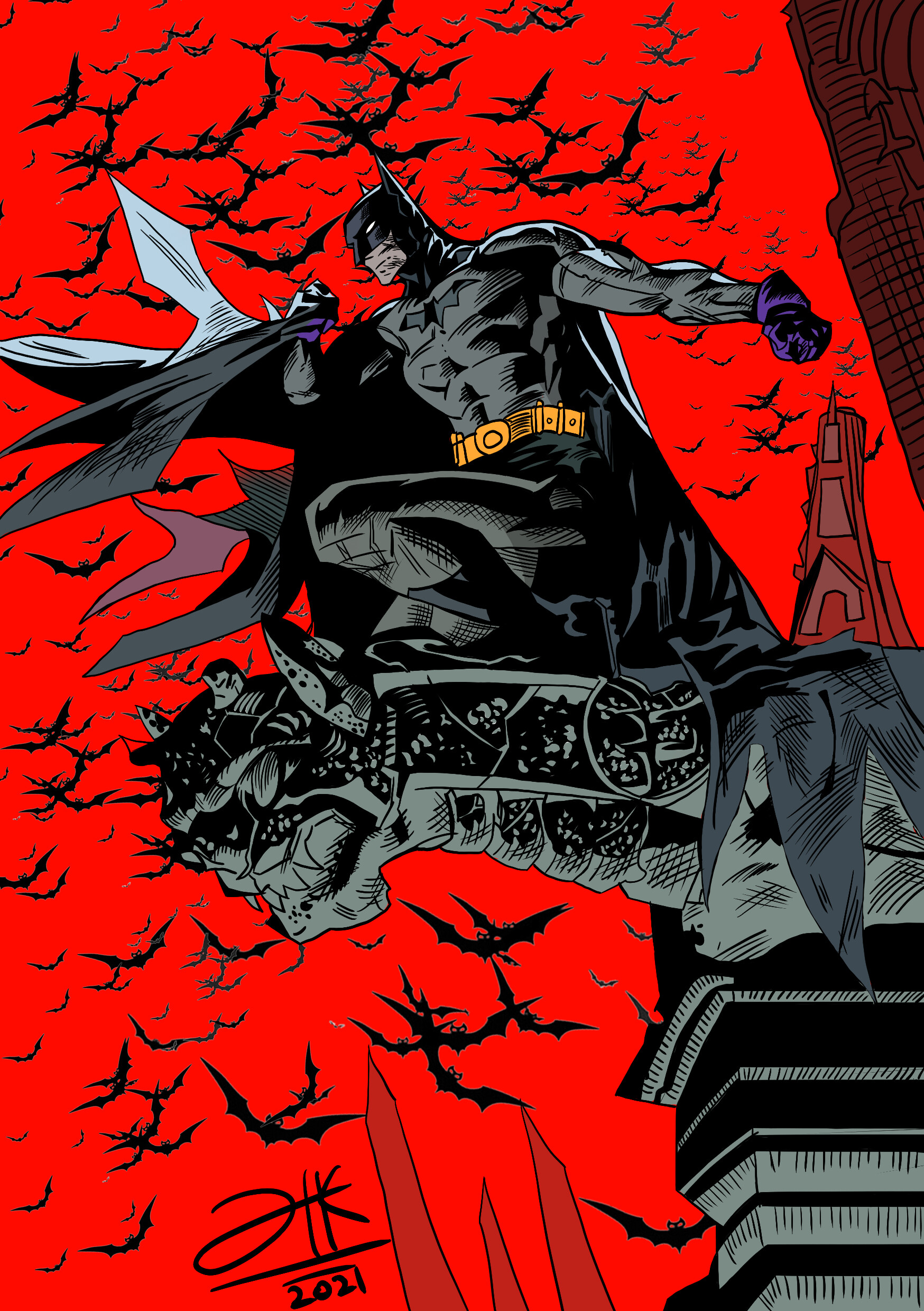 ArtStation - Batman (1st appearance) on Gargoyle