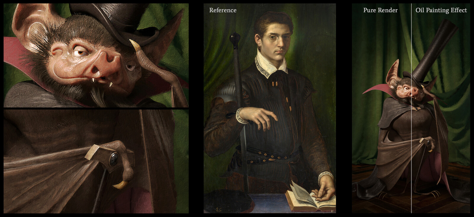 Giulia Filippini - Portrait of Sir Desmodus - Lighting