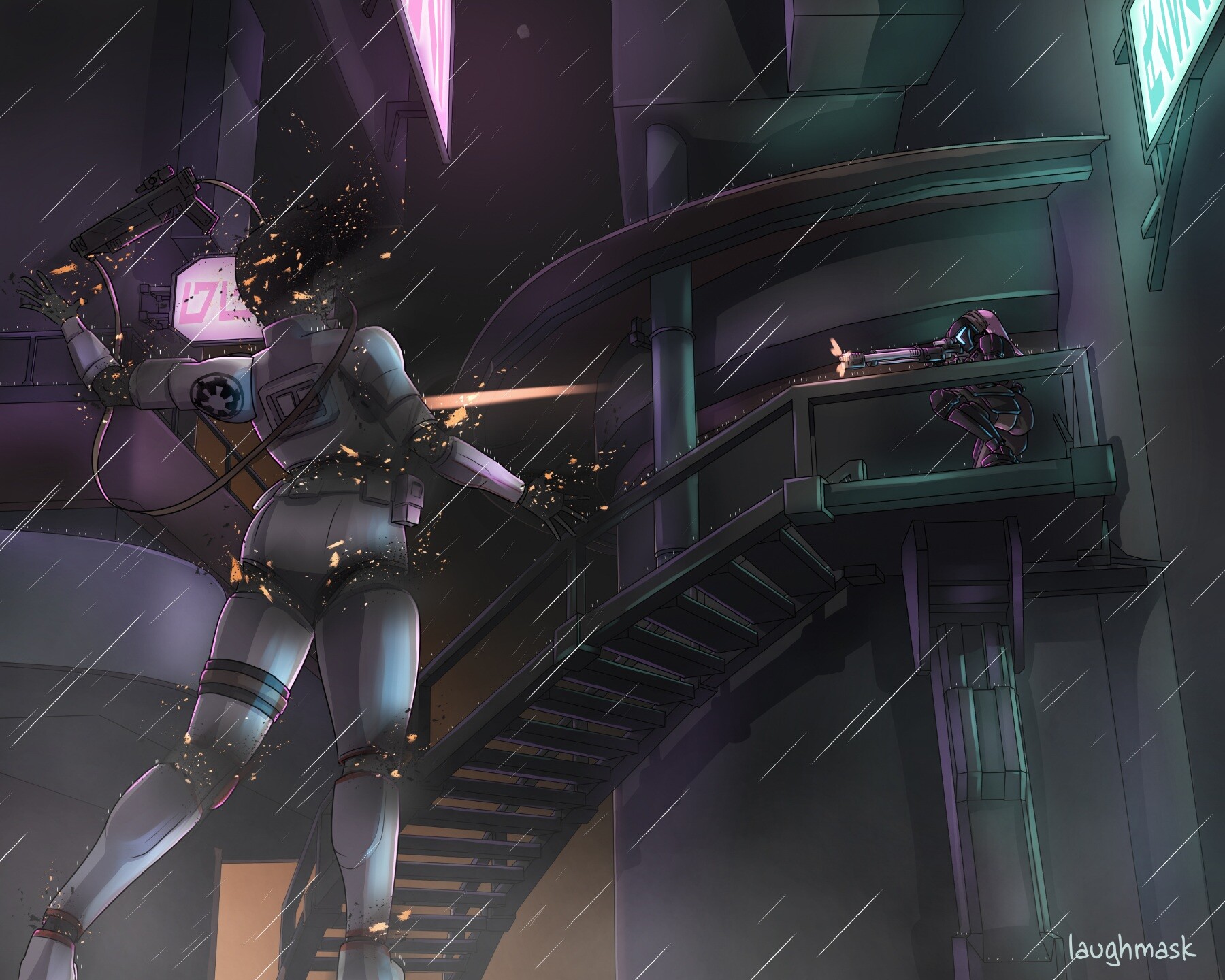 ArtStation - SWRPG Commission - Trooper Disintegration