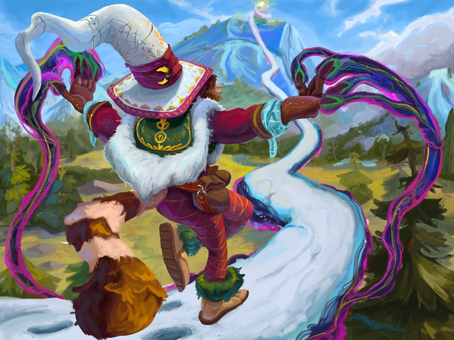 ArtStation - Christmas Wizard MTg fan card