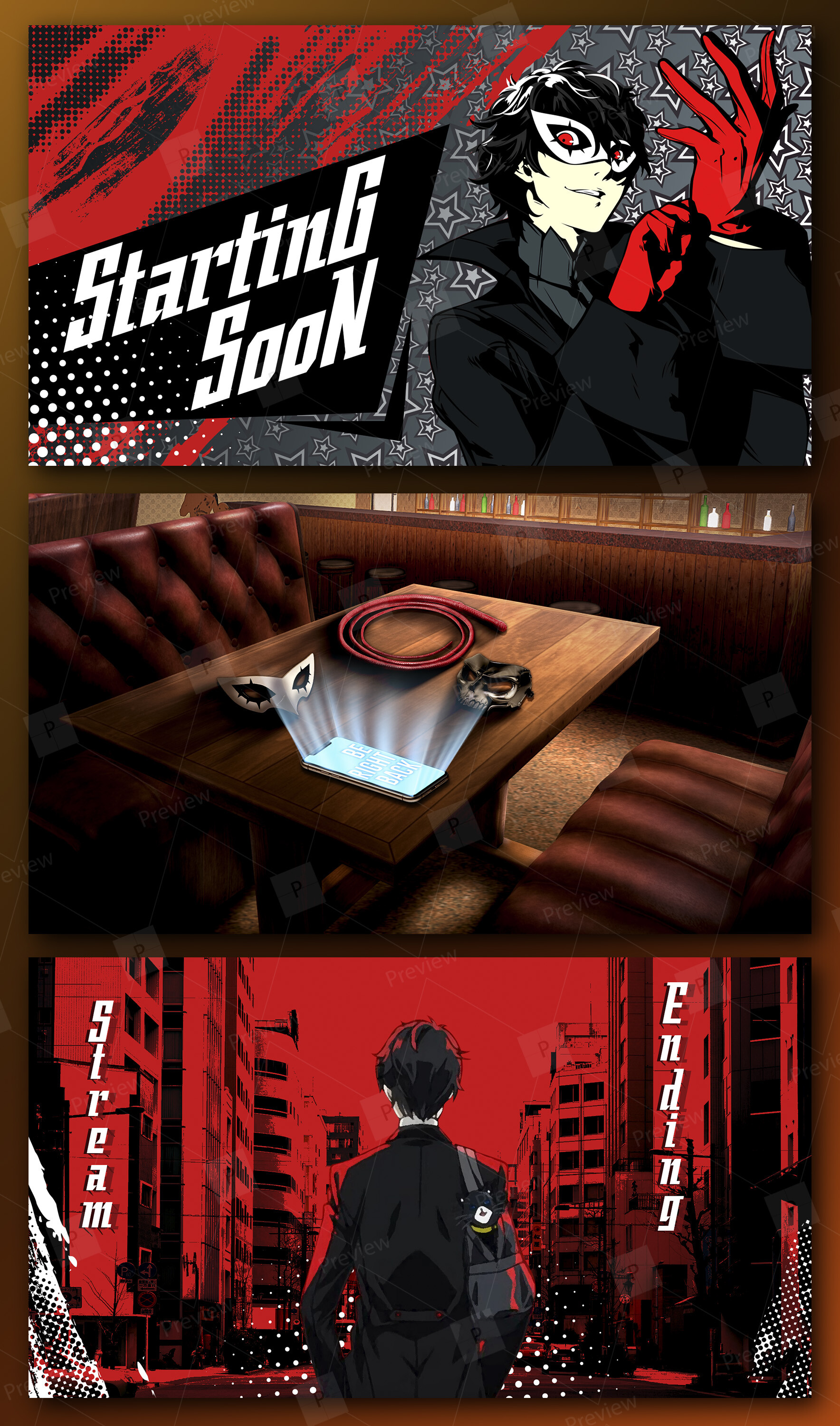 ArtStation - Persona 5 Twitch Animated Screens