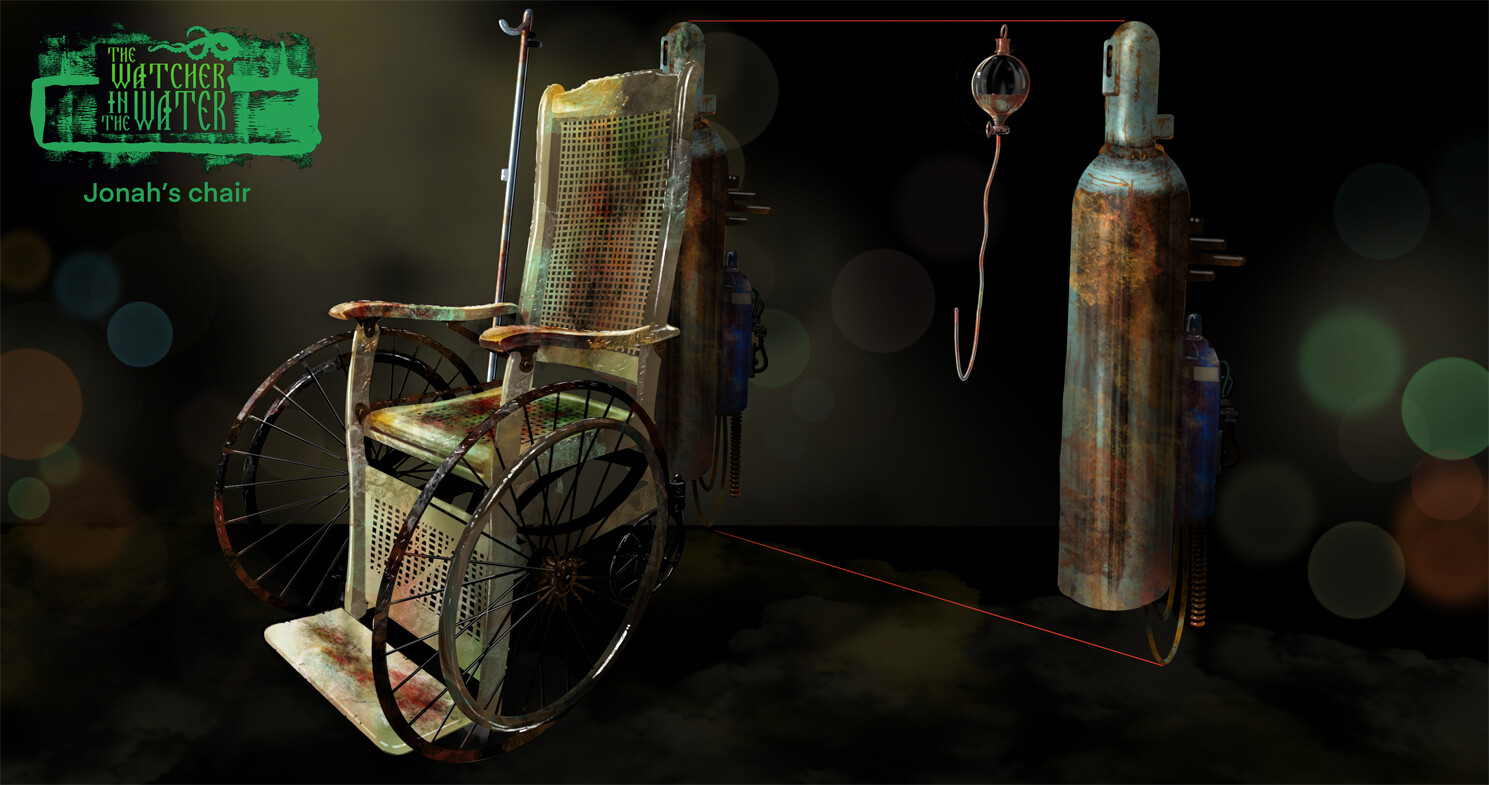 ArtStation - The Watcher In The Water: Final Wheel Chair design