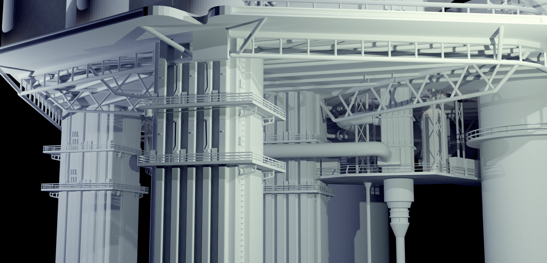 ArtStation - Oil rig base pilar.