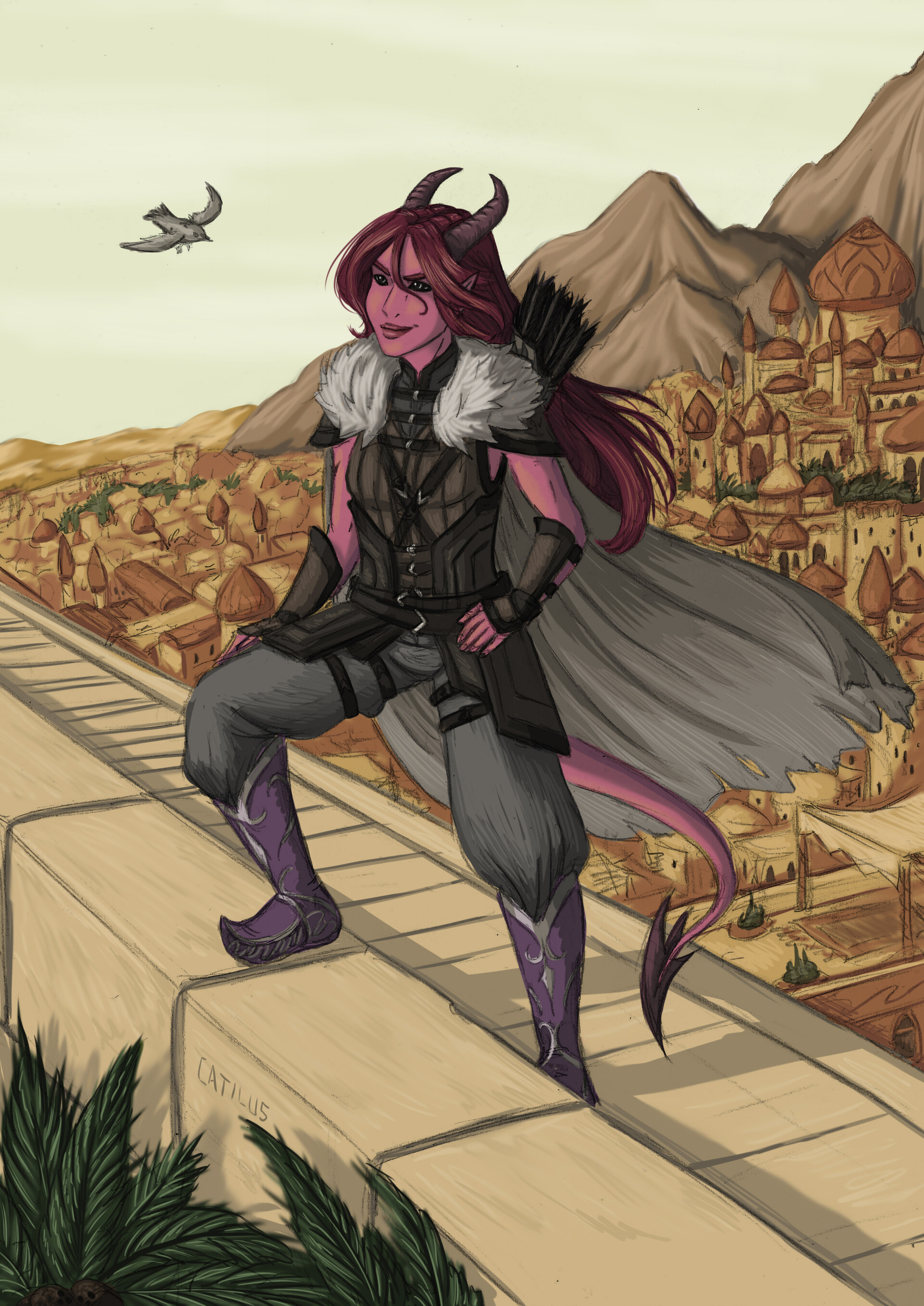 ArtStation - Kalista Sorrows, Tiefling Rogue – D&D Character