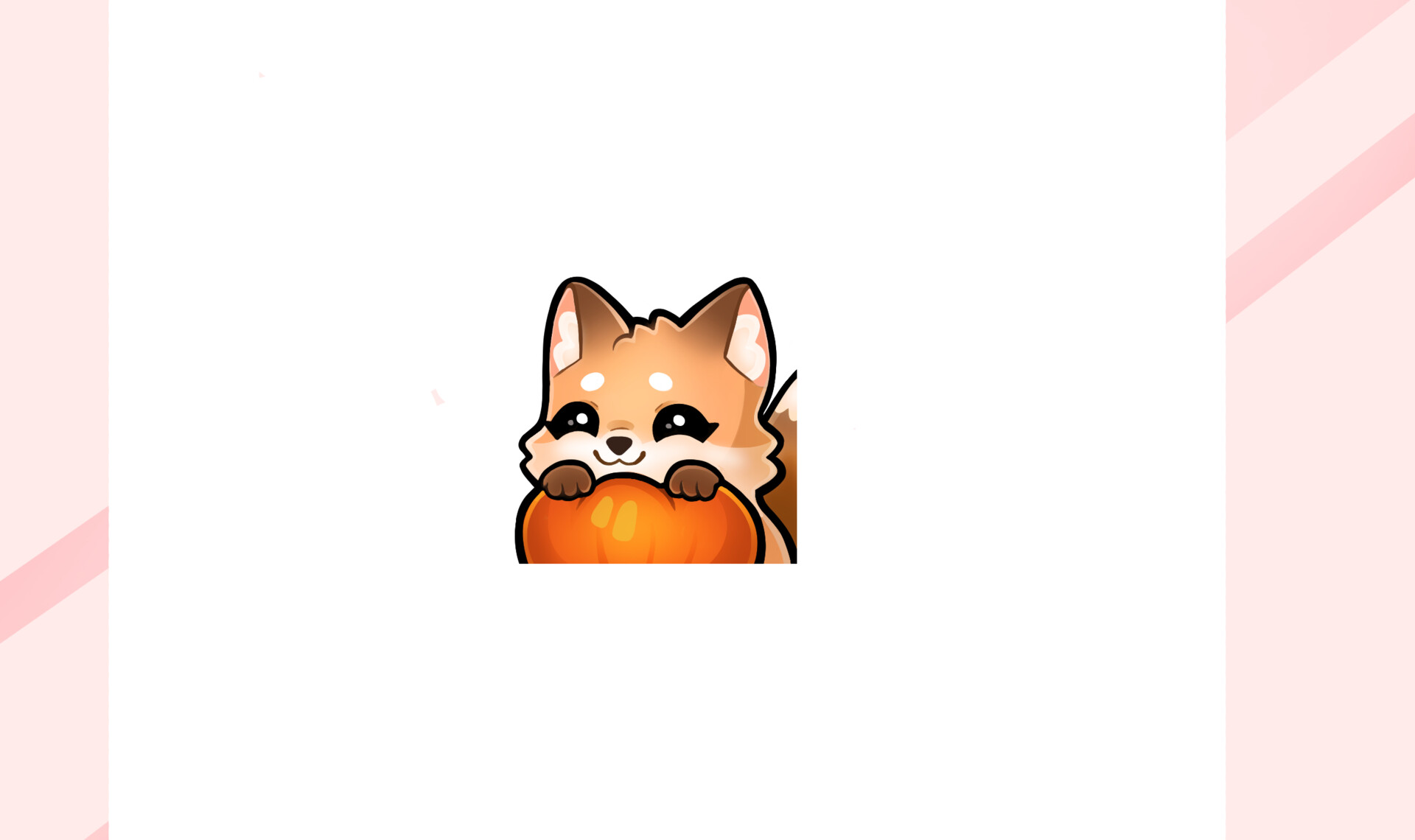 ArtStation - fox pumpkin twitch emote