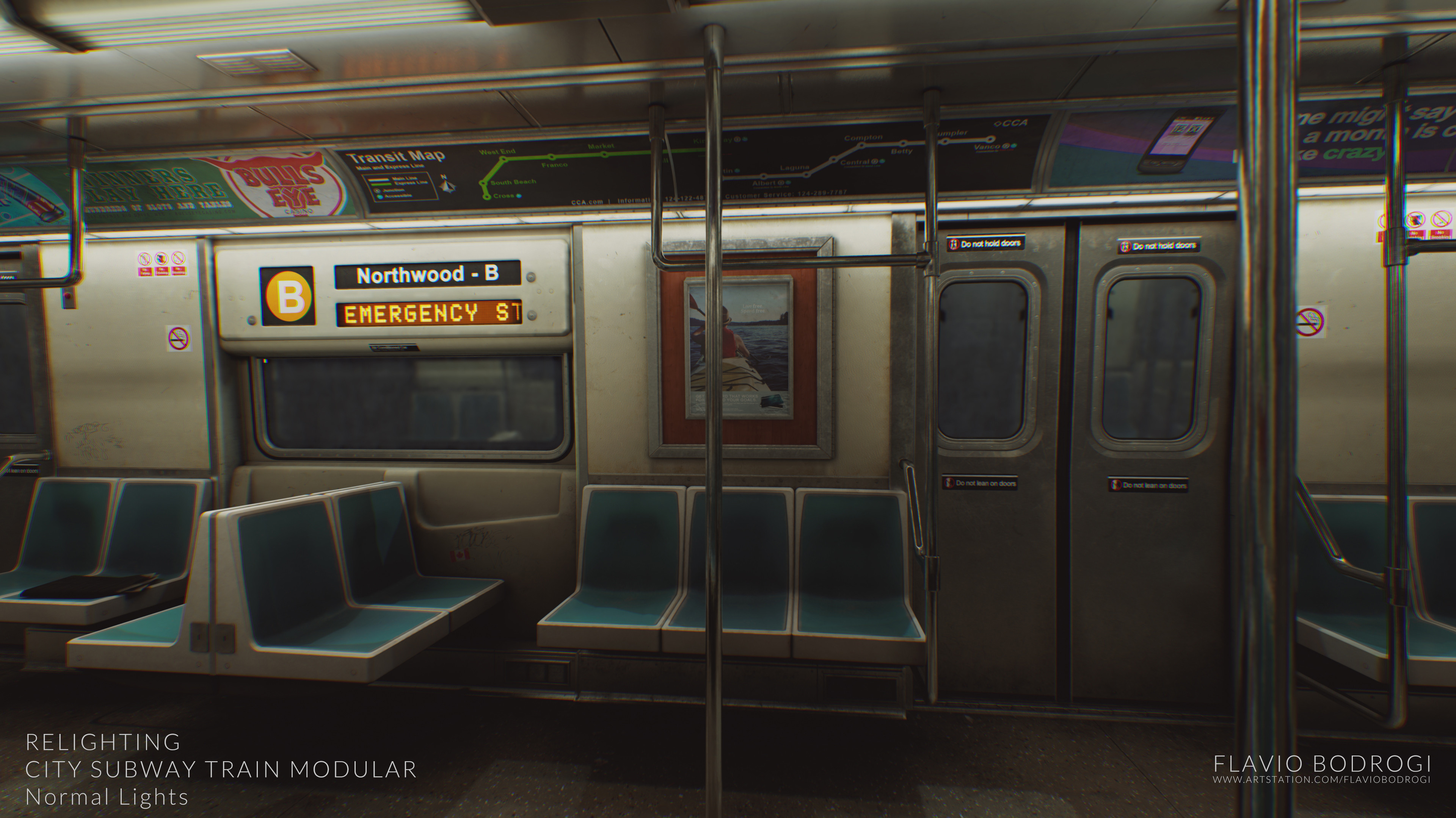 Flavio Bodrogi - Lighting Artist - Relighting City Subway Train Modular