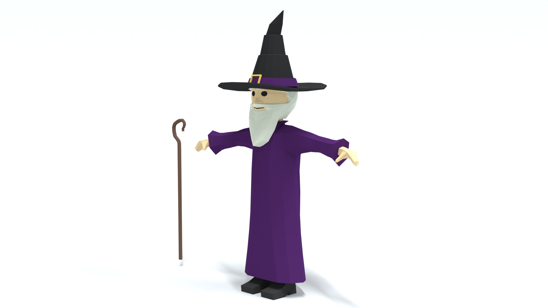 chroma 3D - Low Poly Cartoon Wizard
