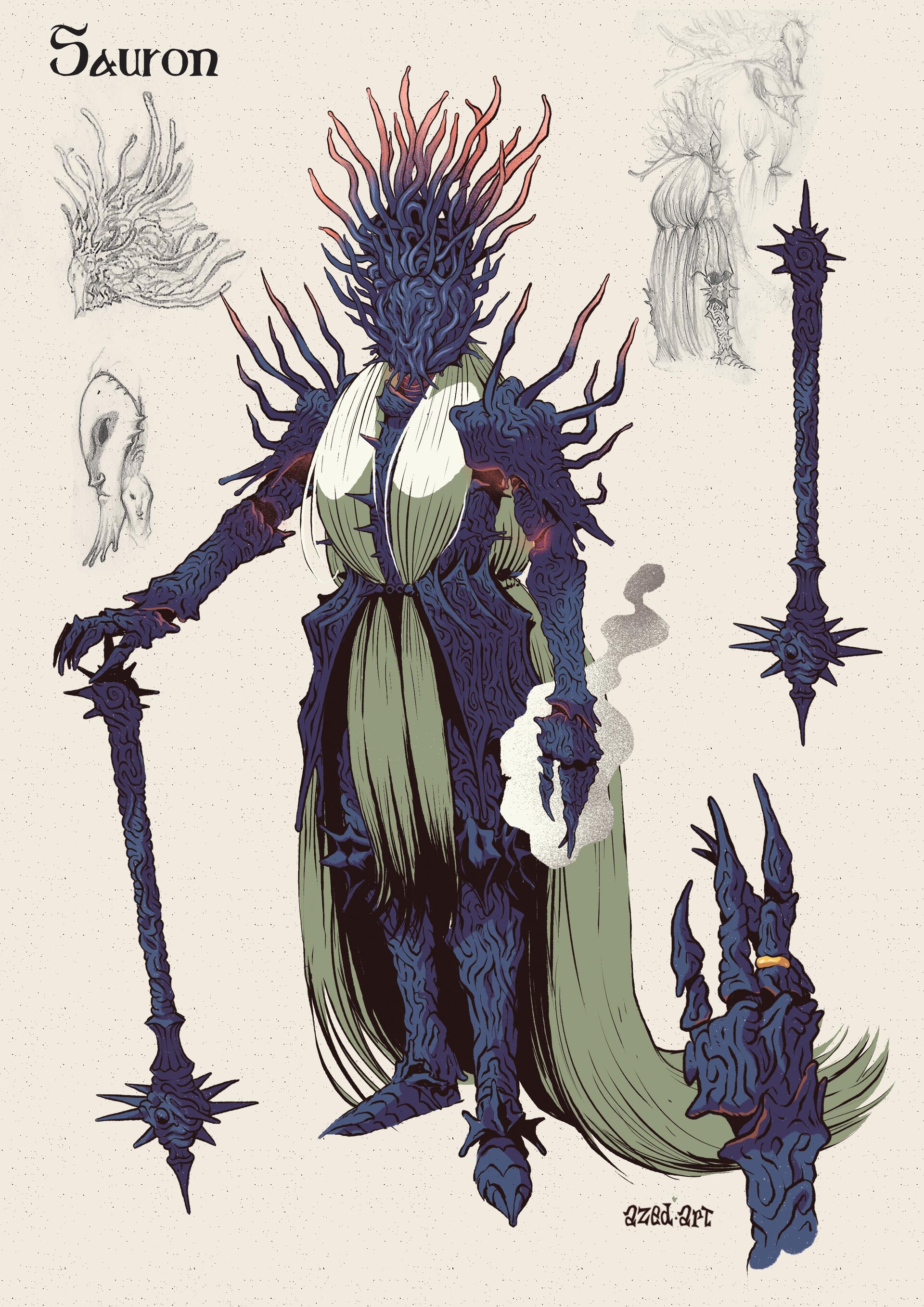 Sauron Tolkien Drawing