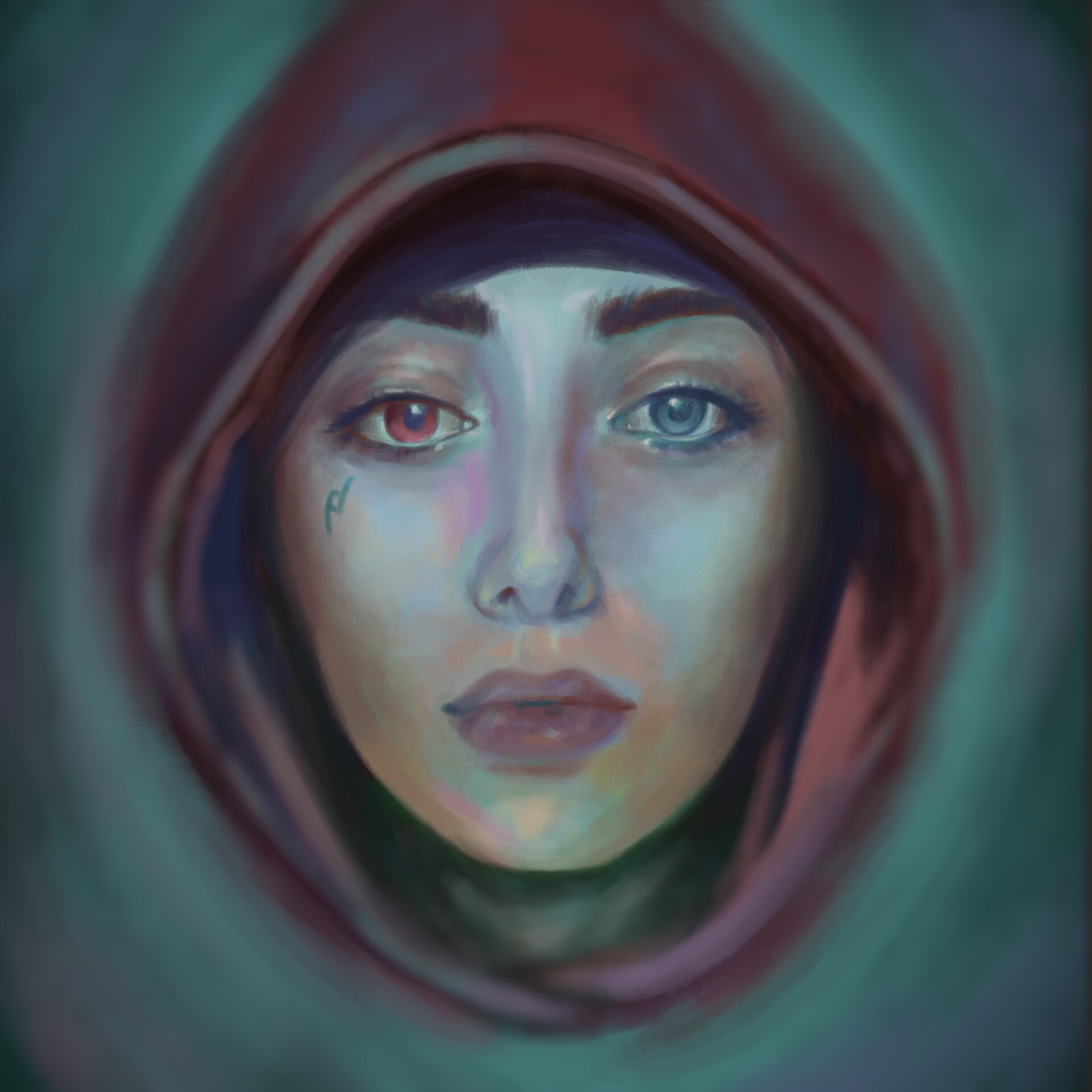 ArtStation - Multi-Colored Self-Portrait