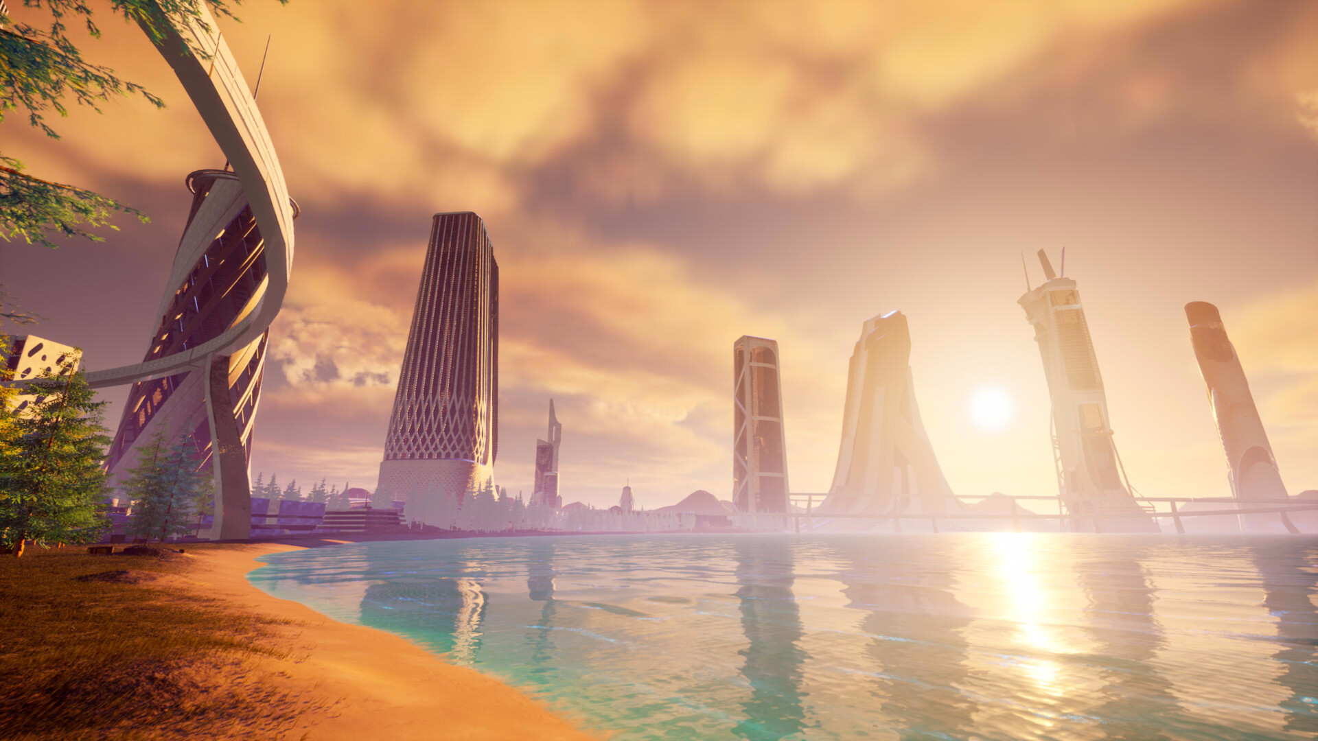 ArtStation - Sunrise over the Bay