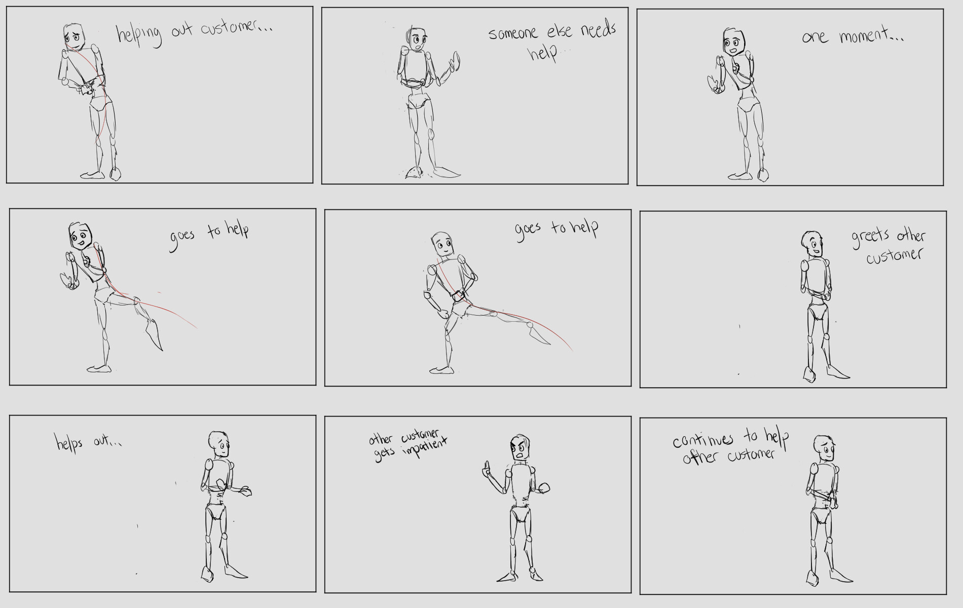 ArtStation - Helping a Customer Storyboard