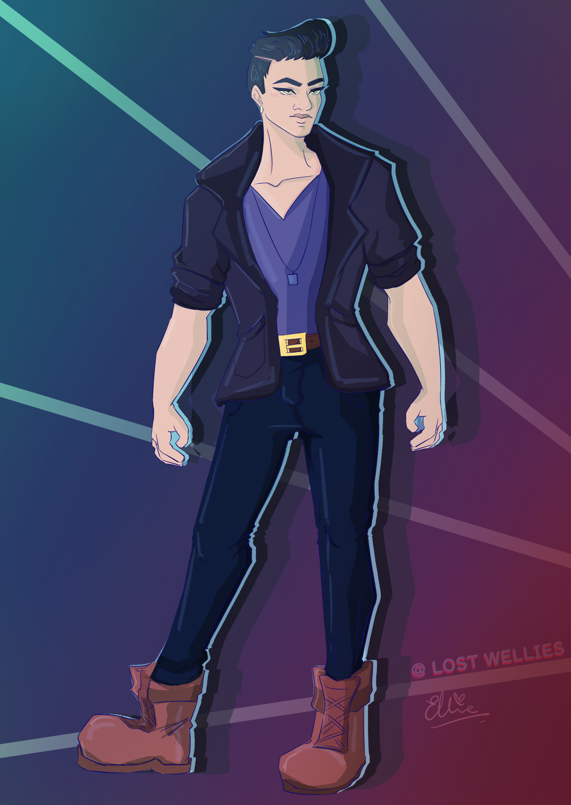 ArtStation - D&D Character commission Punk Biker