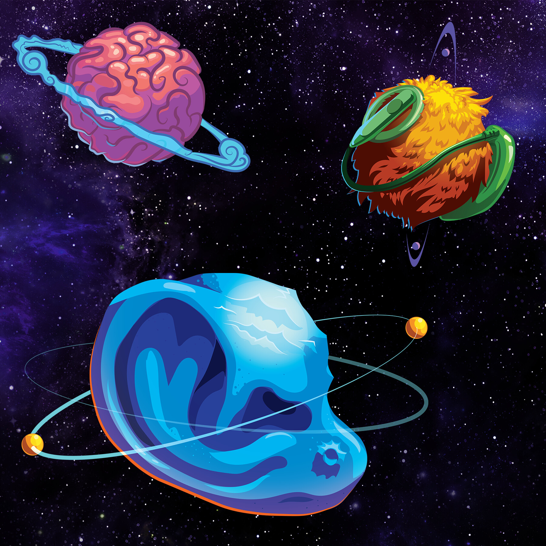 ArtStation - Listening2Faces App Vector Planet Designs