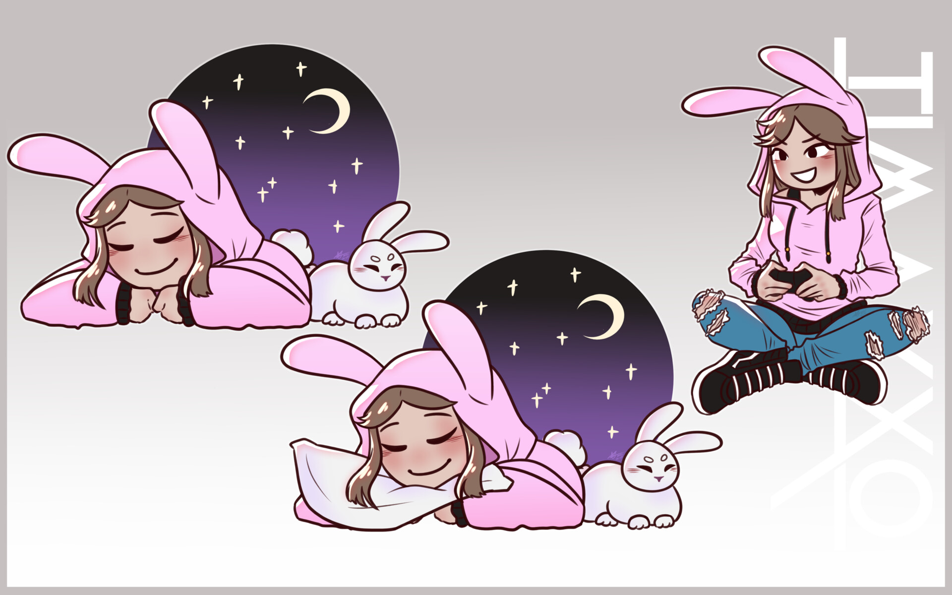 ArtStation - Stream Bunny Commission