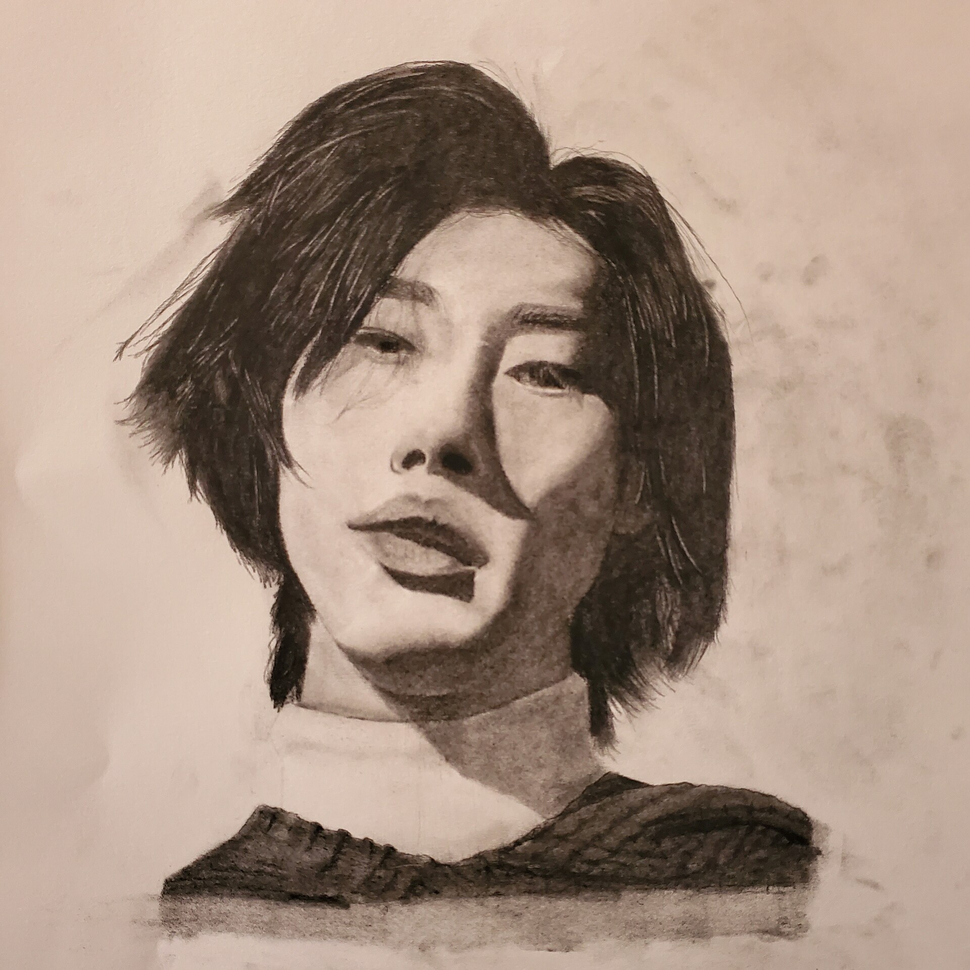 ArtStation - Portrait Study in Charcoal