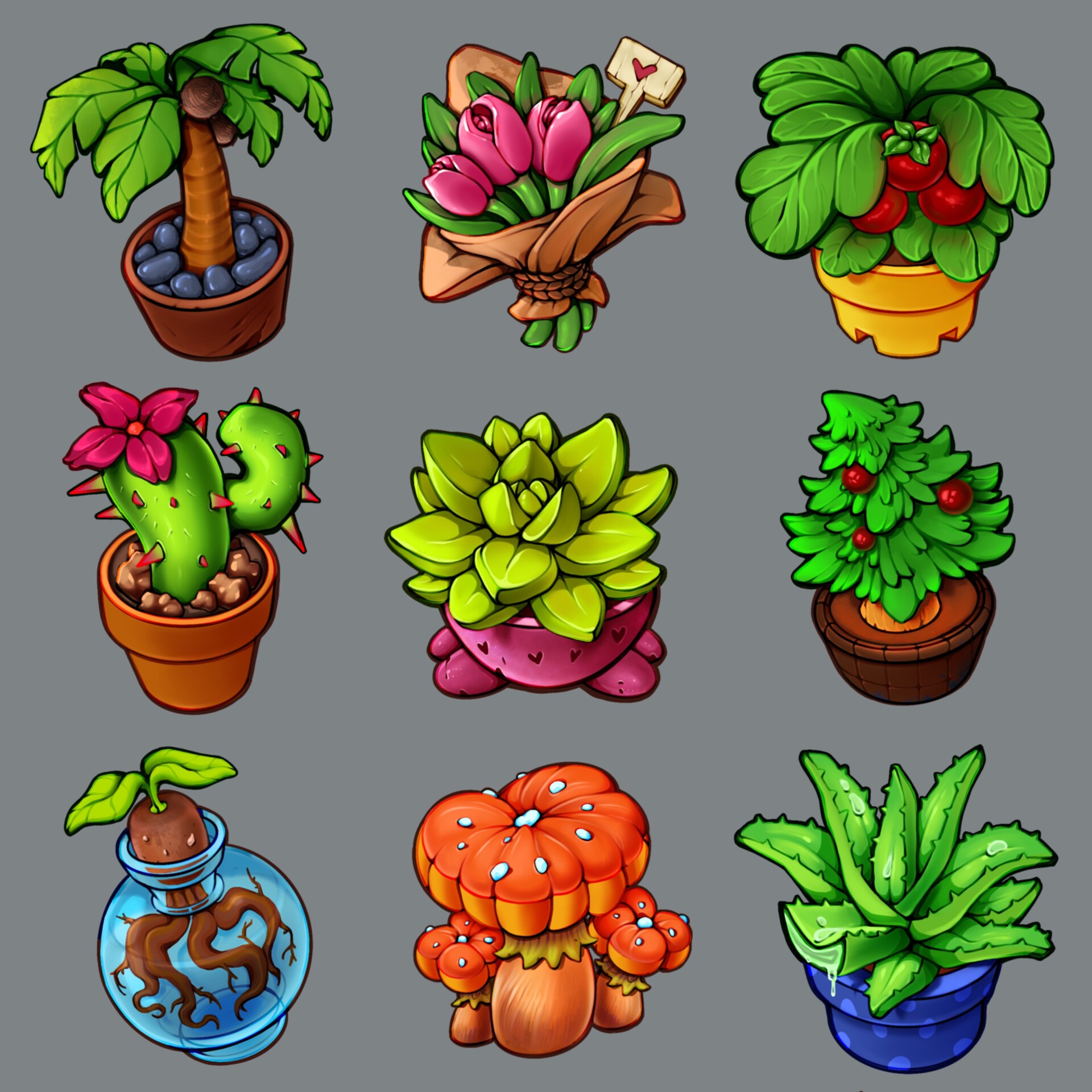 ArtStation - Plants icons 🌱