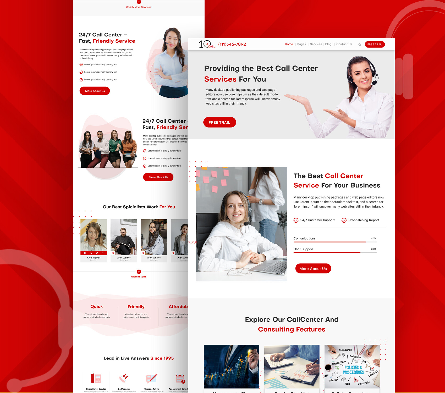 ArtStation - Call center UI Design