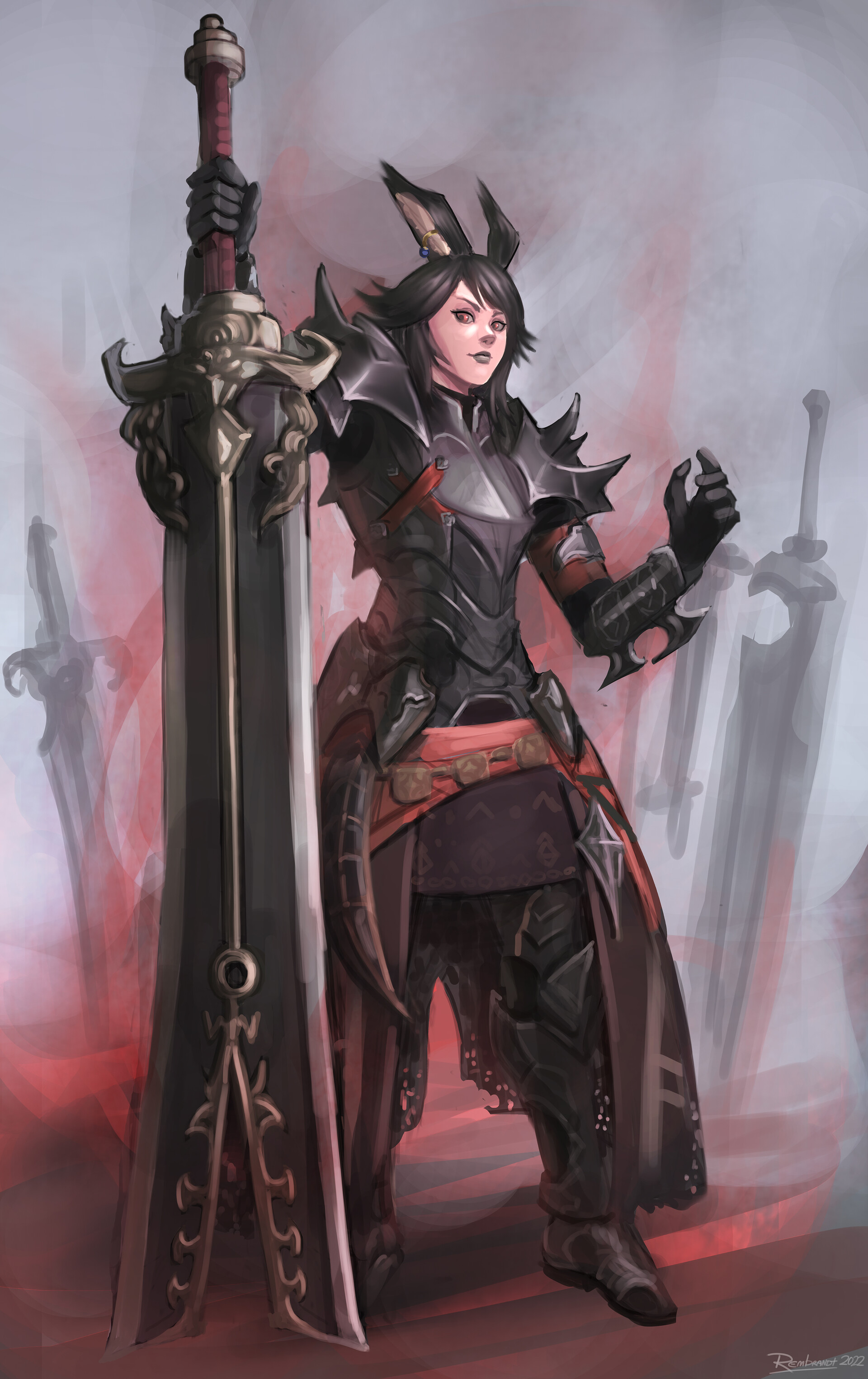 ArtStation - FFXIV Male Viera Dark Knight