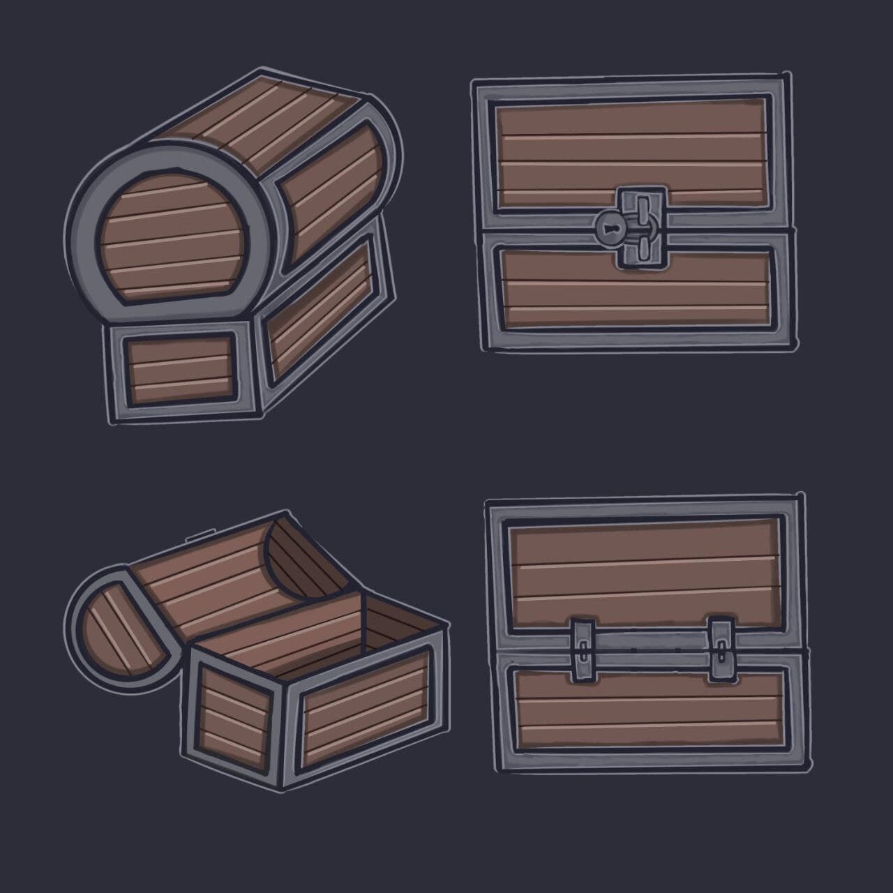 ArtStation - 2d chest for games