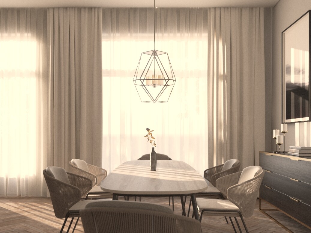 ArtStation - Dining Room Scene