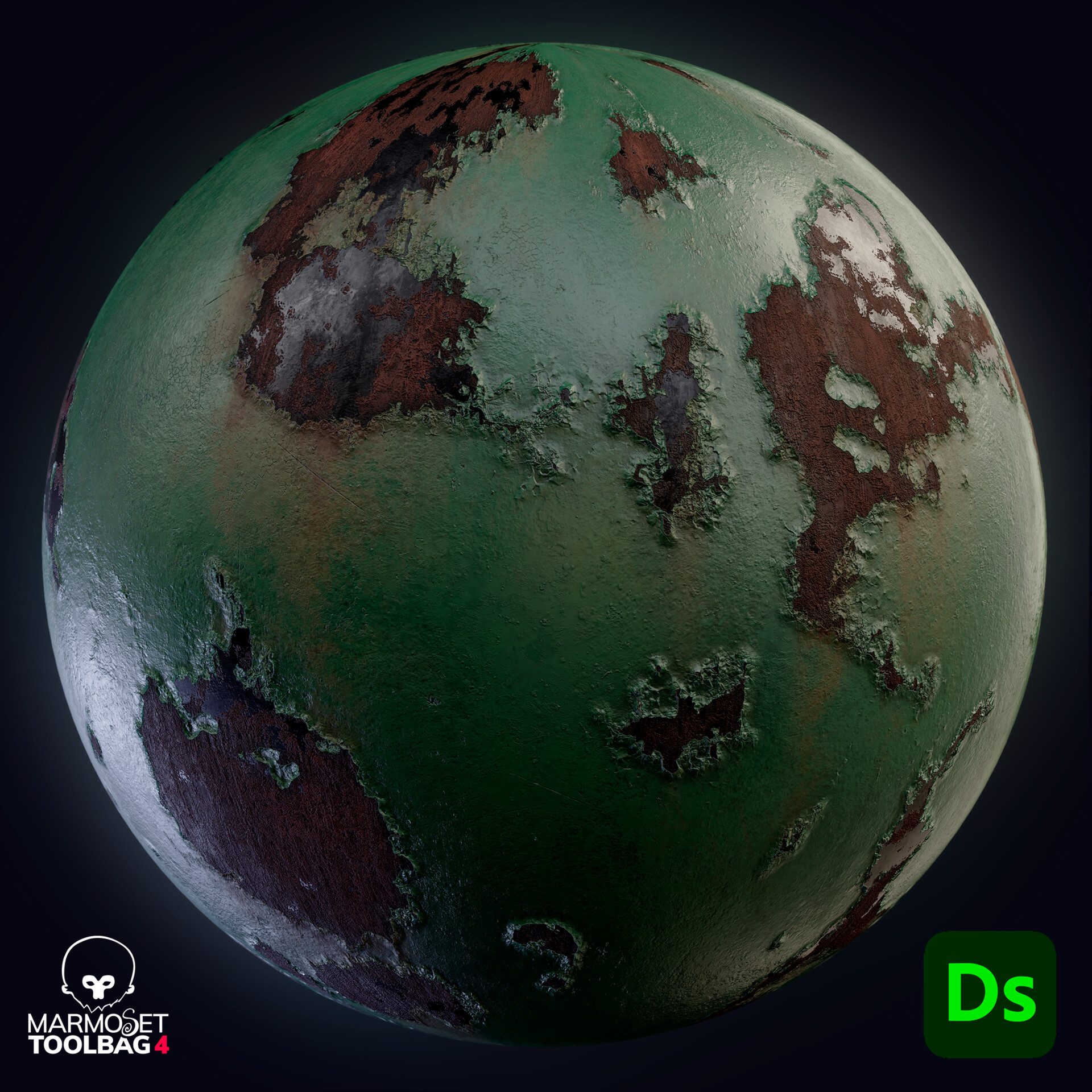 ArtStation - Painted Rust Metal