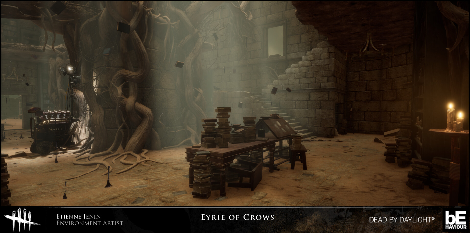 Étienne Jenin - Dead by Daylight Eyrie of Crows map Level Art