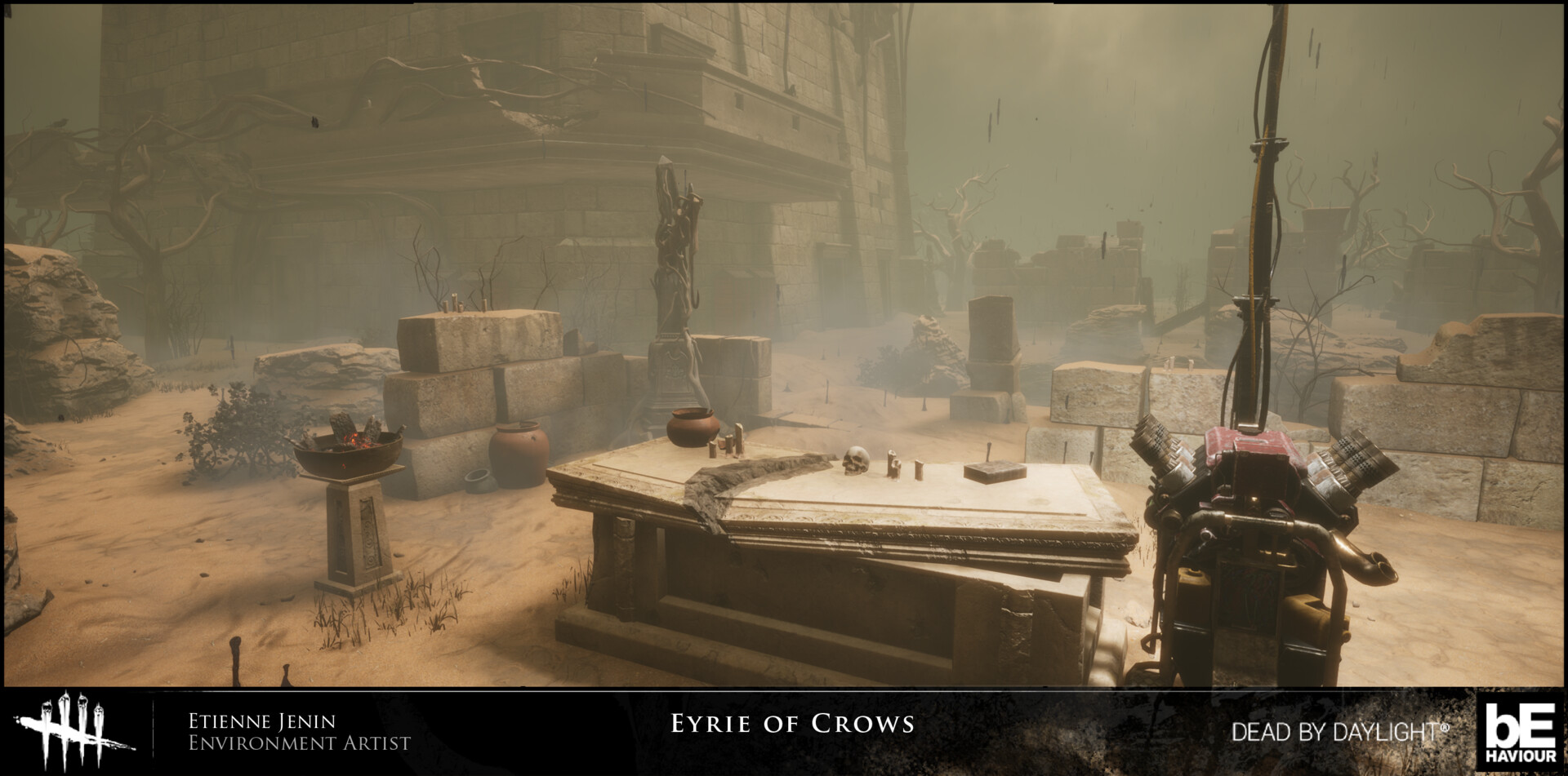 Étienne Jenin - Dead by Daylight Eyrie of Crows map Level Art