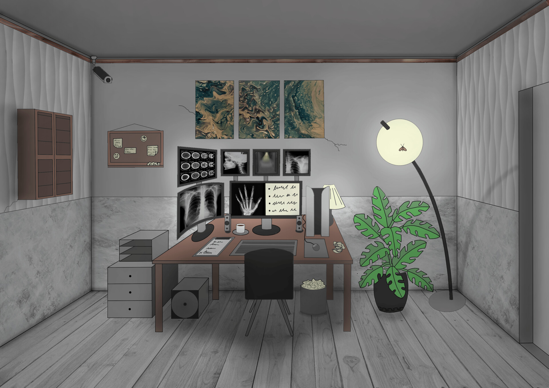 ArtStation - Surveillance room true/corrupted