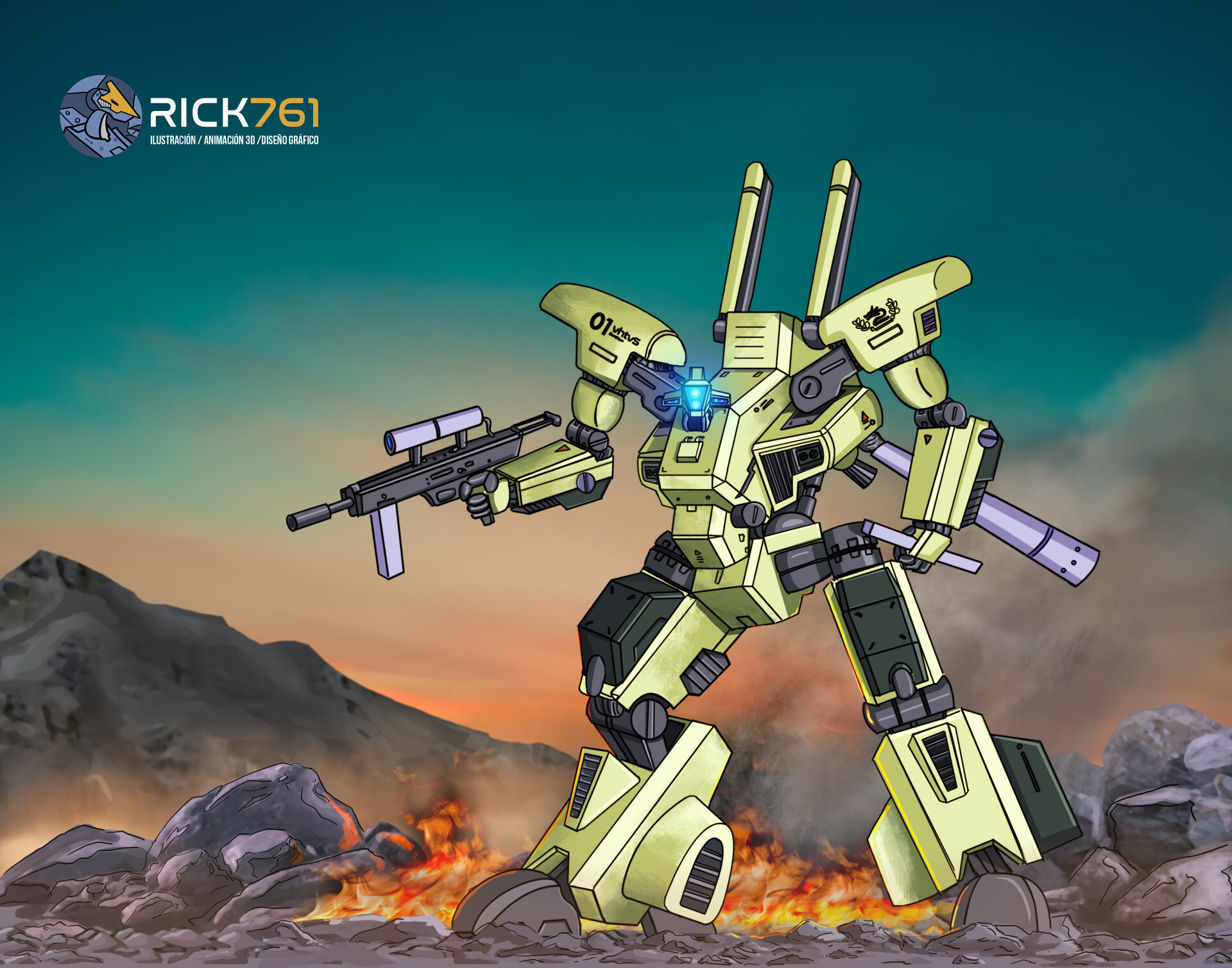 ArtStation - grasshoper mech