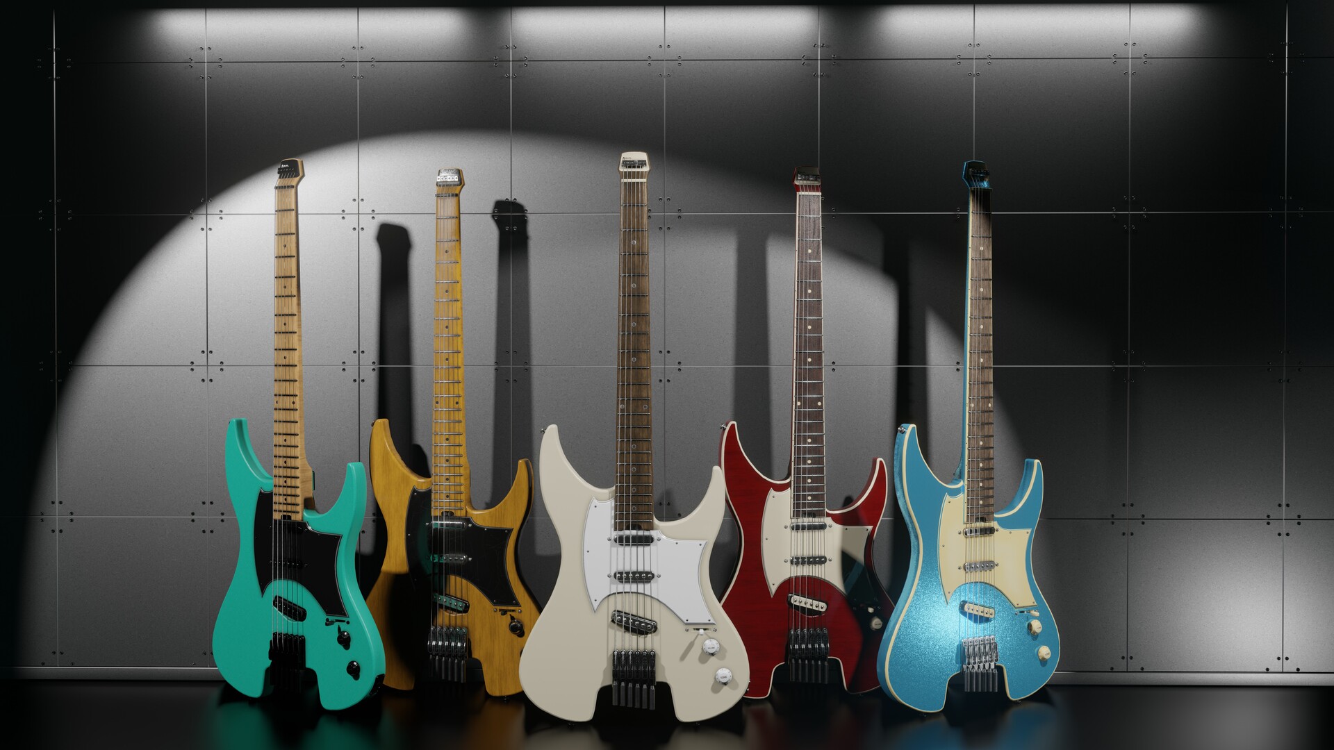 ArtStation - Low-poly guitars