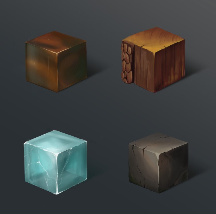 ArtStation - Material Study, ref by Juliana Plechkova
