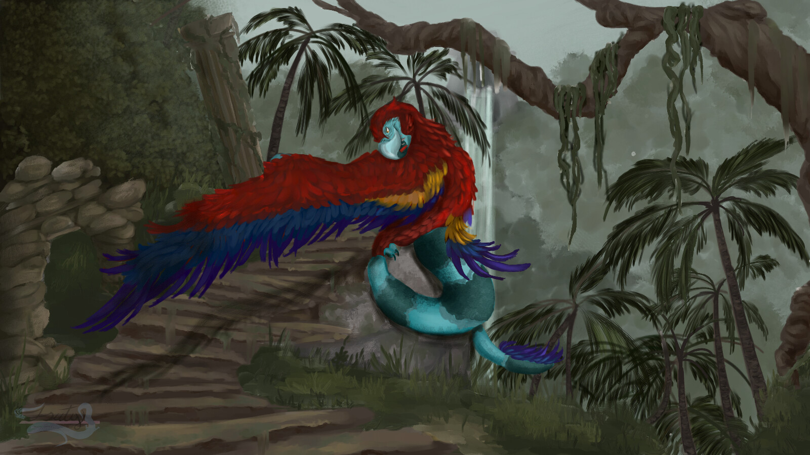 ArtStation - Jungle Ruins Comm