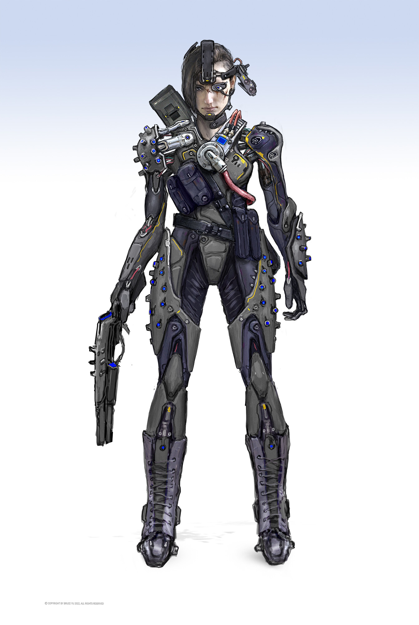 ArtStation - Cyborg warrior