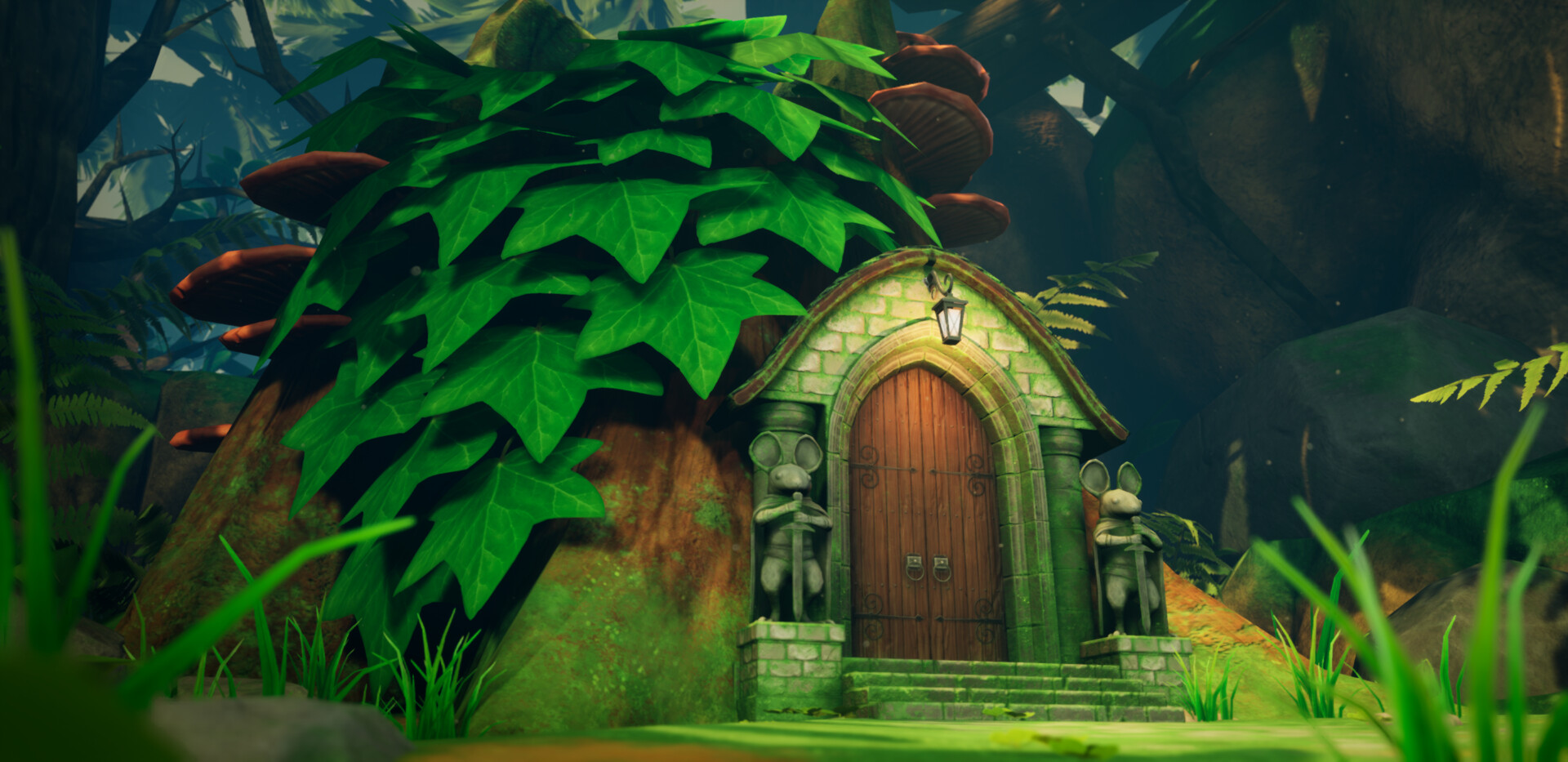 ArtStation - Guard Post - Moss style game art