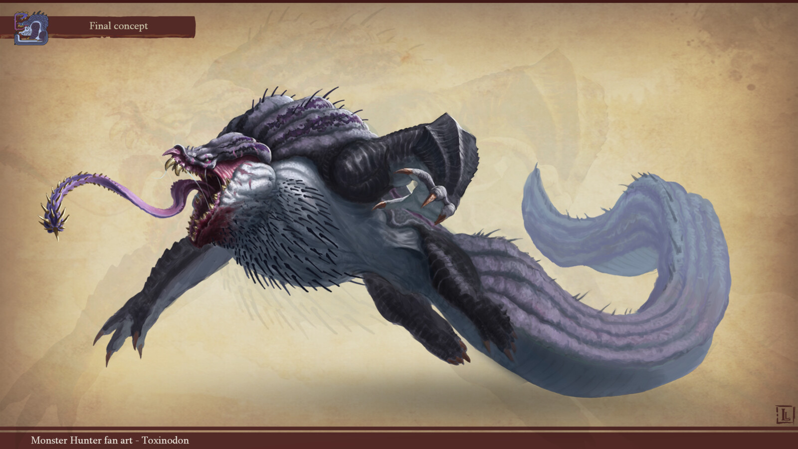 Léon Leclerc - Monster hunter Fan art : Toxinodon
