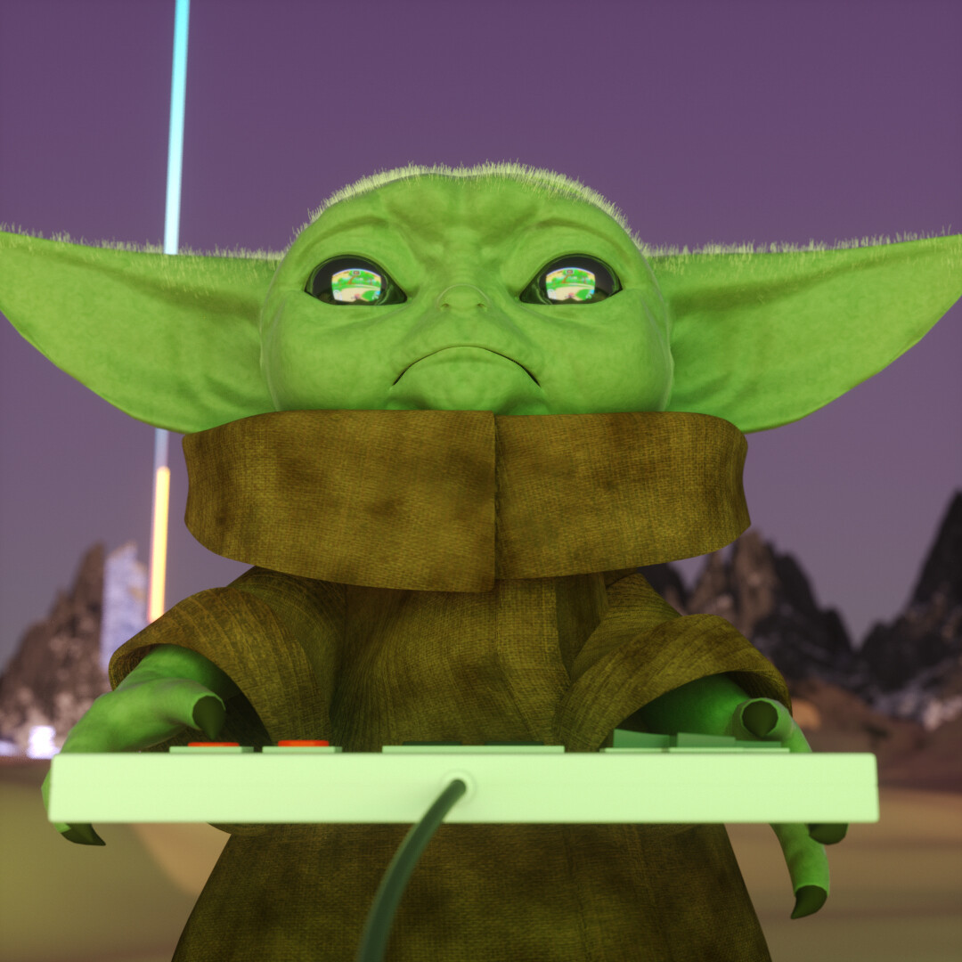 ArtStation - Yoda Playing Mario Kart