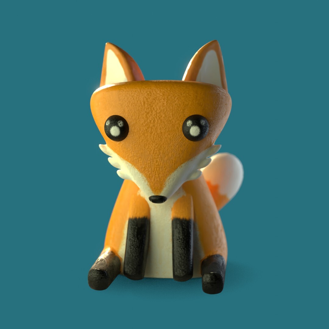 ArtStation - Stylized Clay Fox