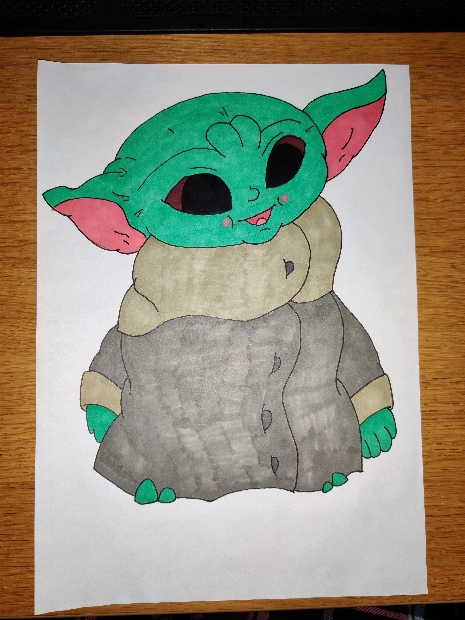 ArtStation - Baby Yoda ProMarker Drawing