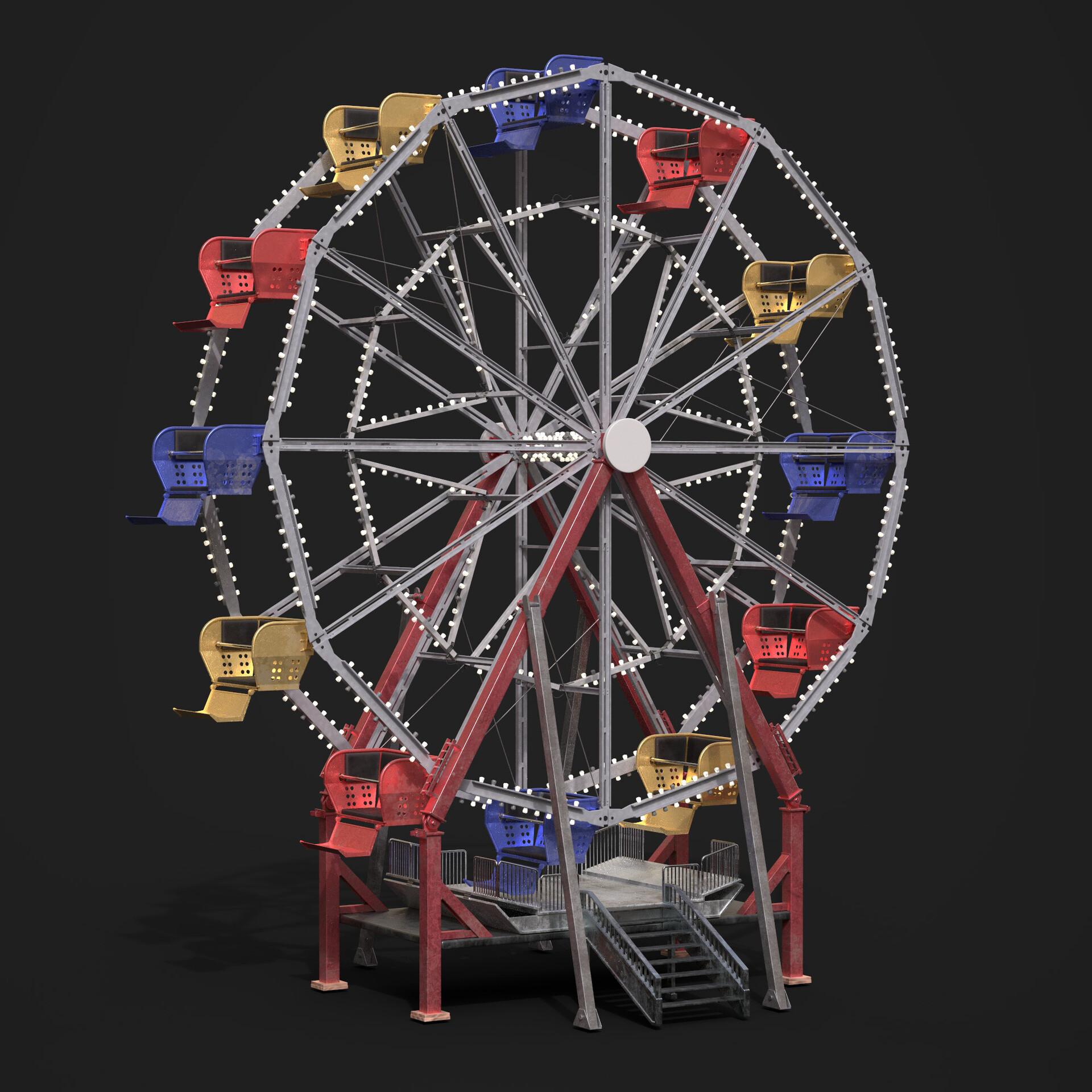 ArtStation - Retro ferris wheel