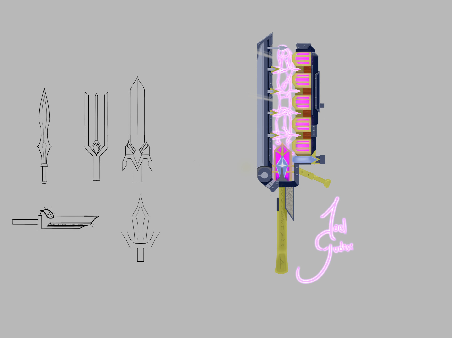 ArtStation - Electric Hand Cannon - Prop Design