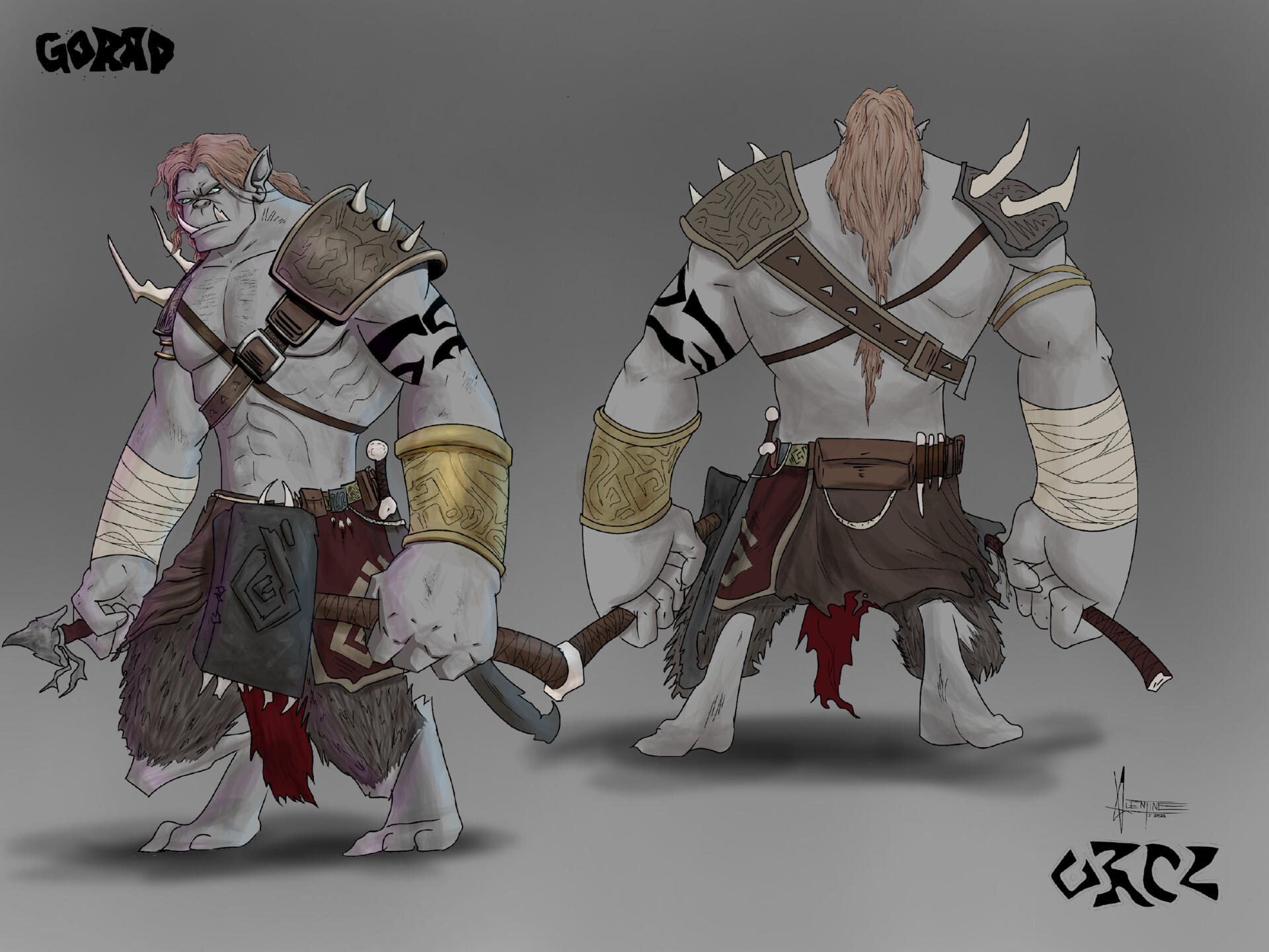 ArtStation - My first Orc character design