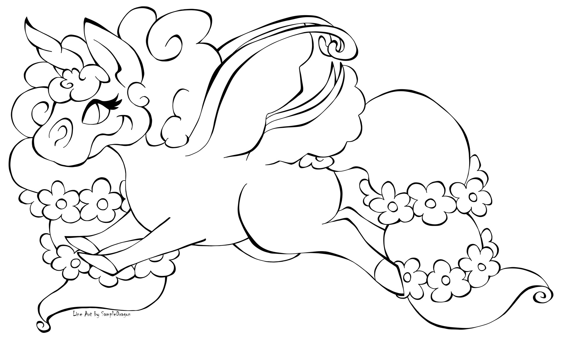 unicorn fairy coloring picture