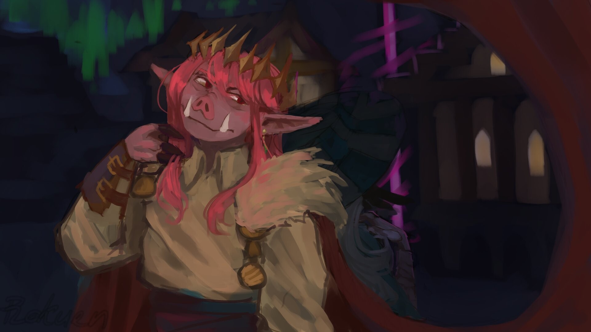 ArtStation - pig man and his friends